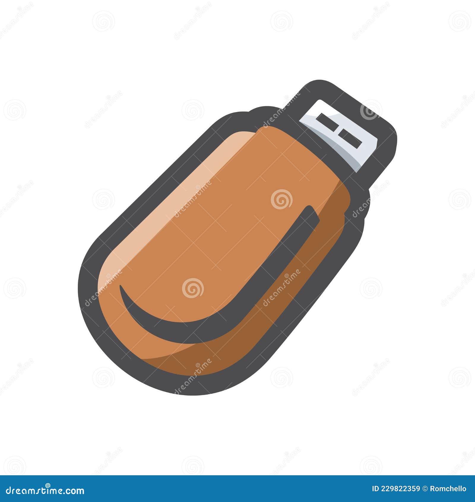 Usb Flash Drive Vector Icon Cartoon Illustration Stock Vector ...