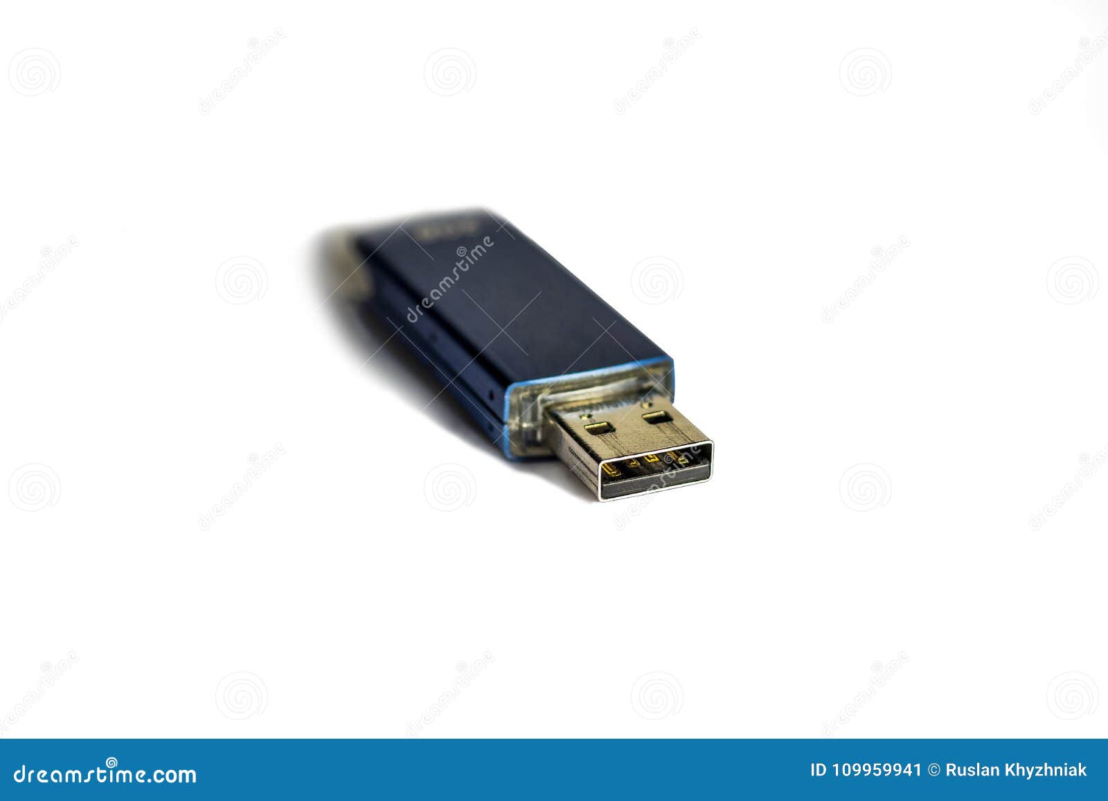 USB Flash Drive on a White Background Stock Image - Image of ...
