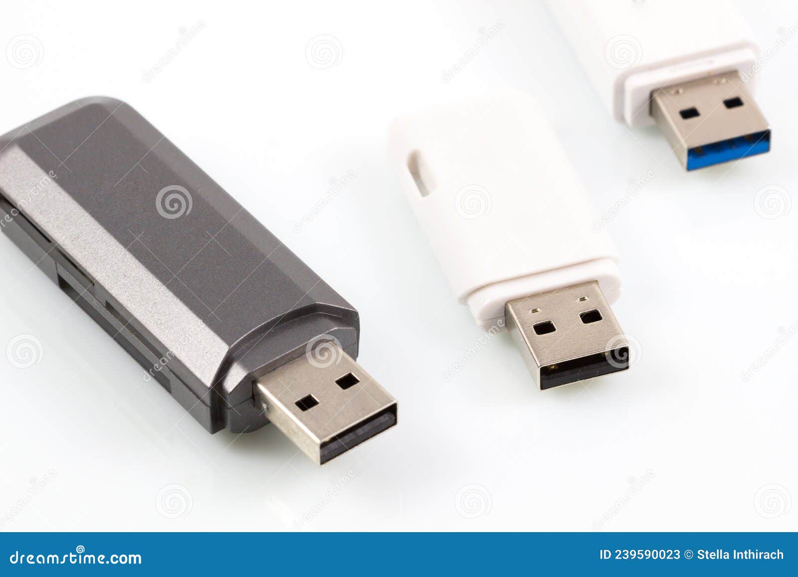 Usb Flash Drive on the White Background, USB Memory Stick Isolated on ...