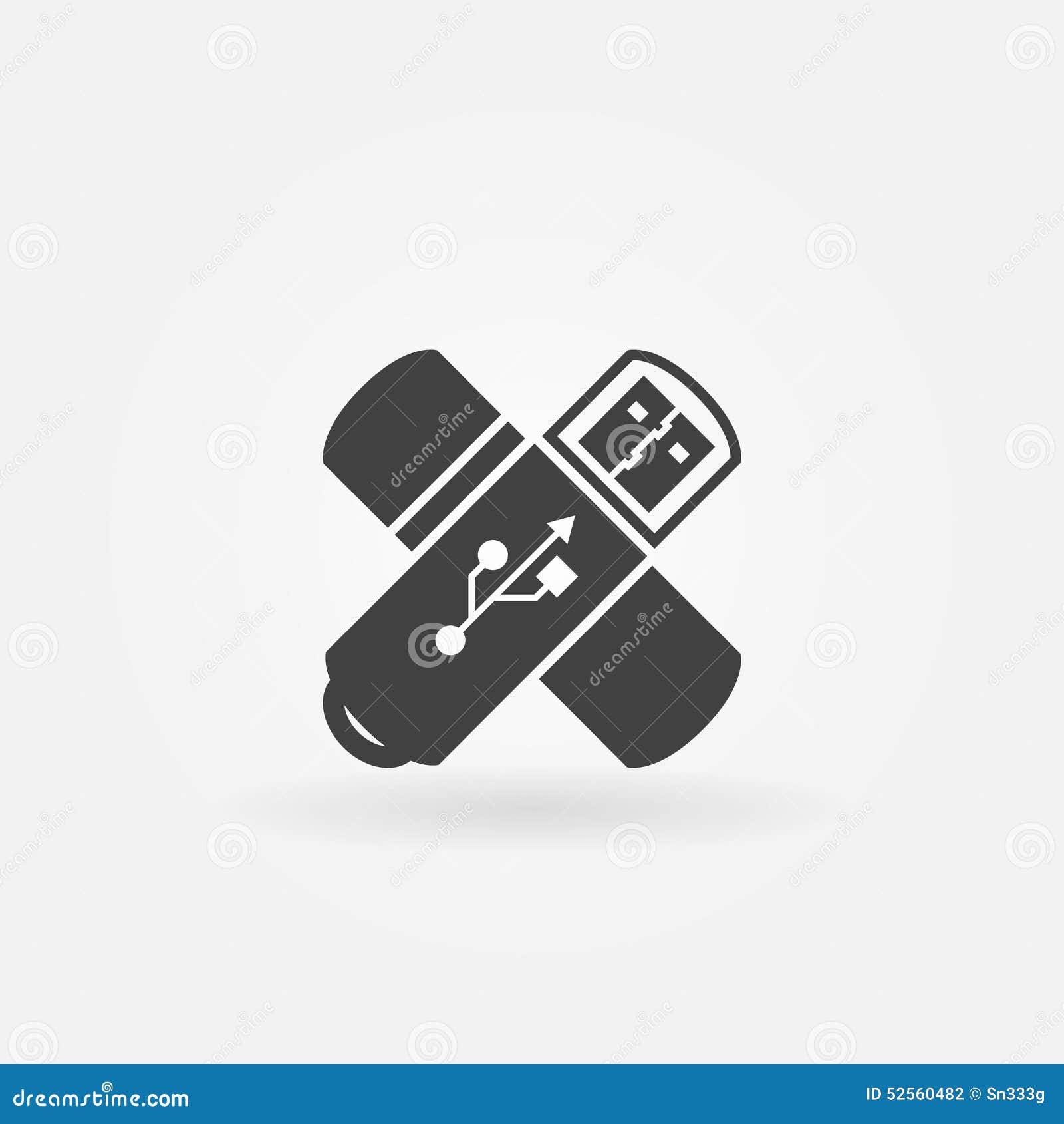 USB Flash icon or logo stock vector. Illustration of portable - 52560482