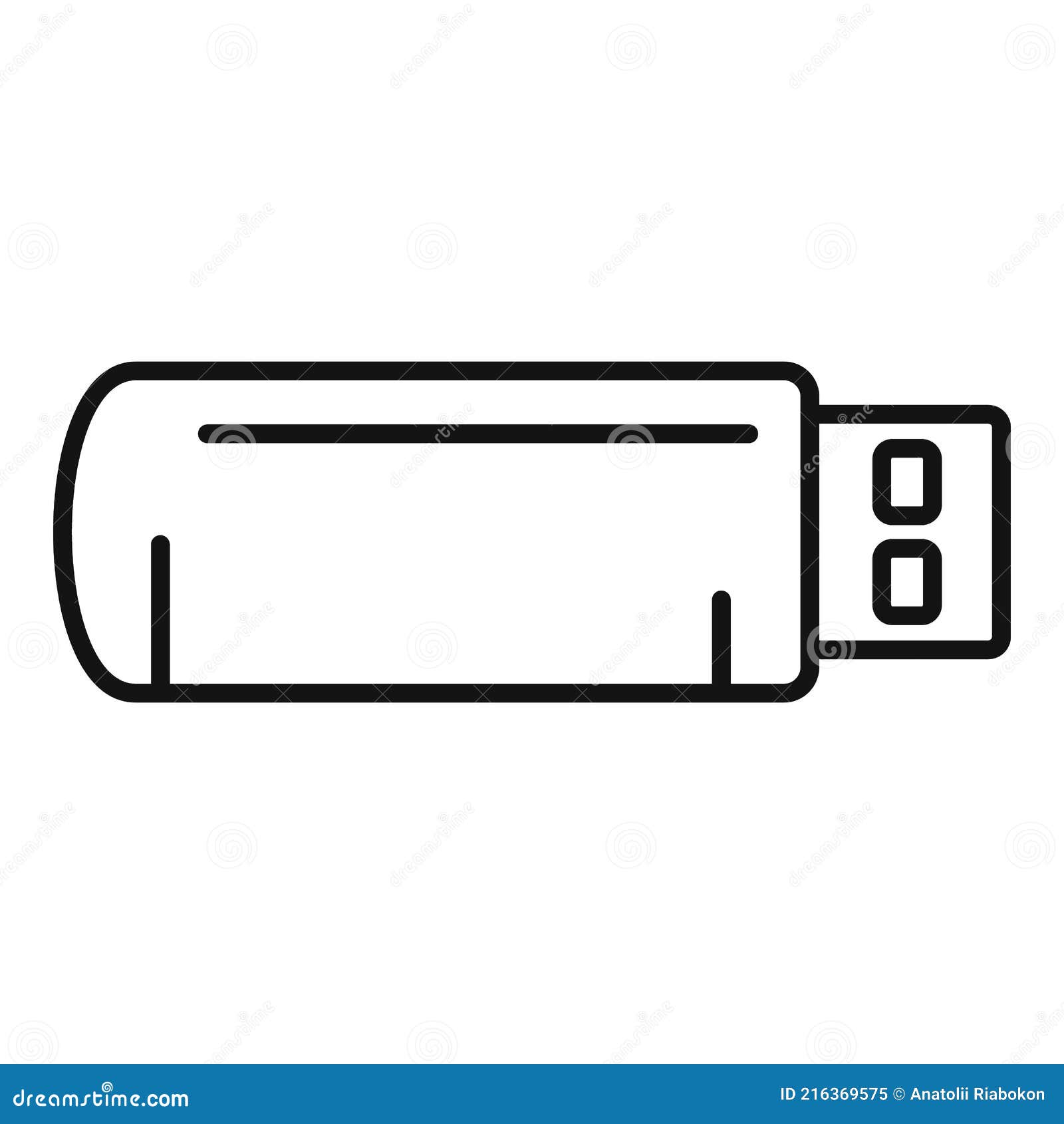Usb Flash Icon, Outline Style Stock Vector - Illustration of connect ...