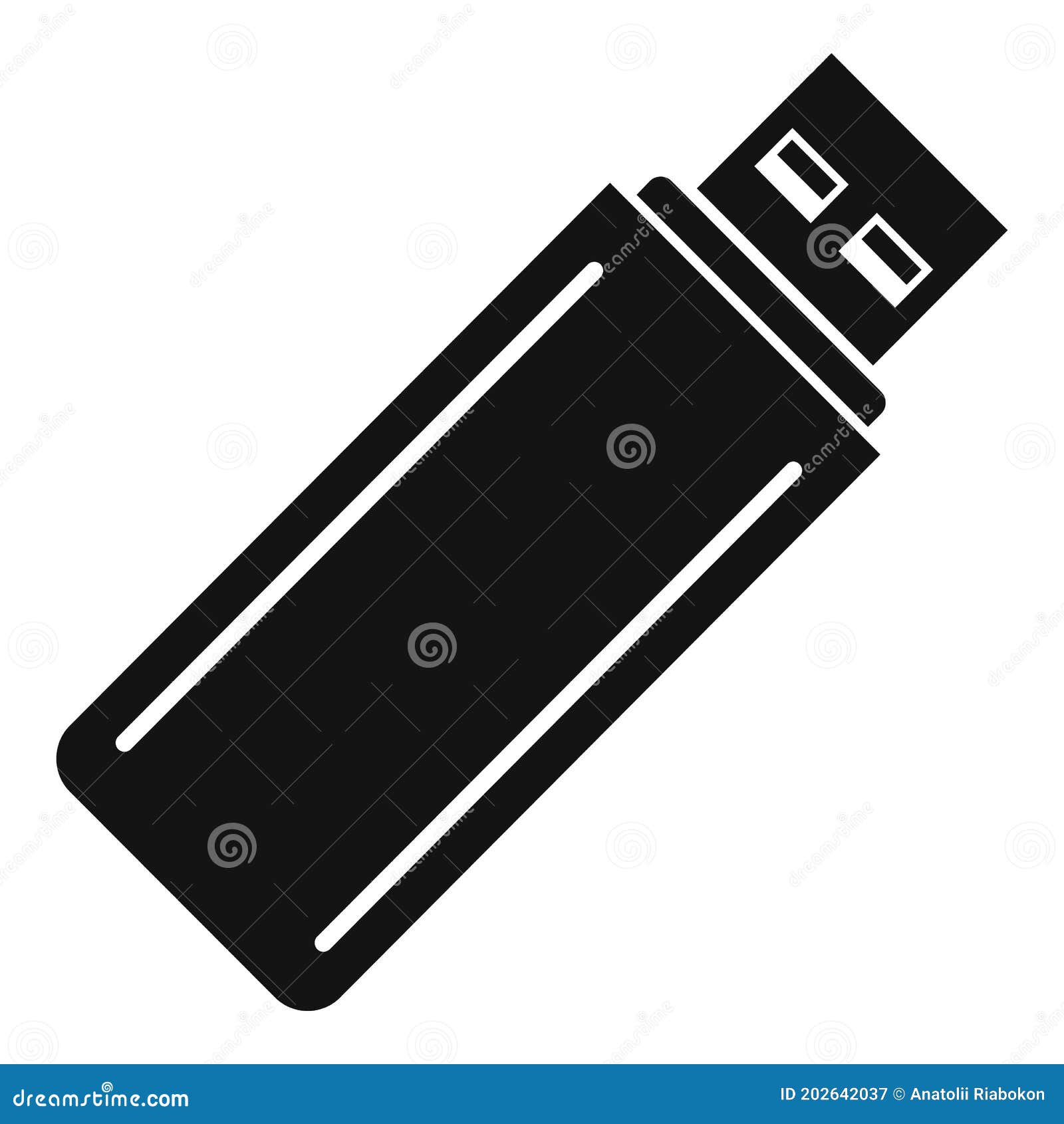 Usb Flash Icon, Simple Style Stock Vector - Illustration of connector ...