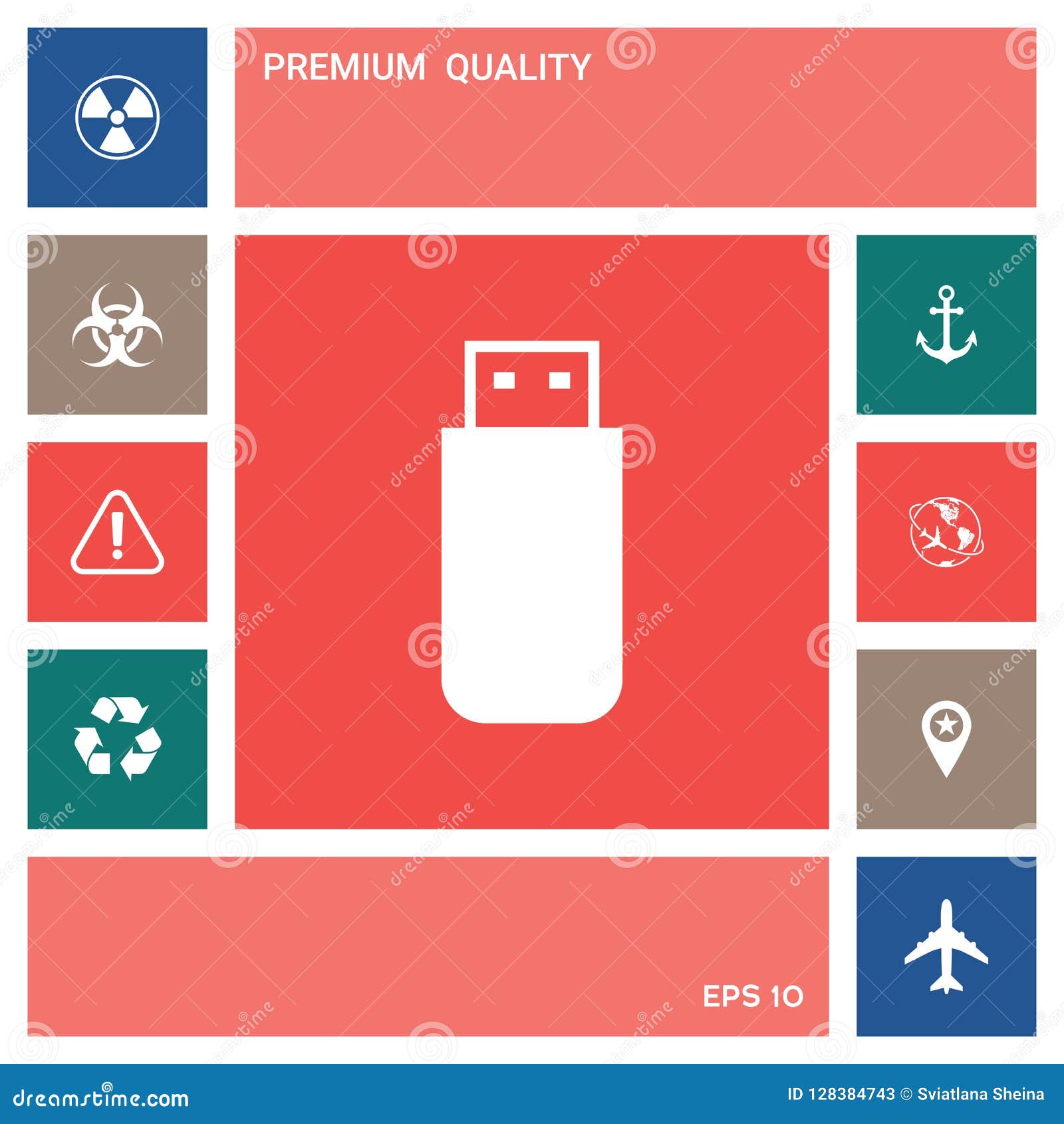 USB Flash Memory Drive Icon . Elements for Your Design Stock Vector ...