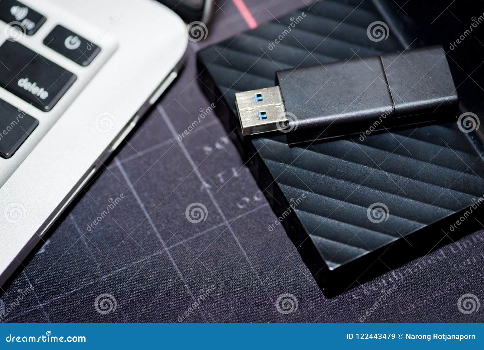 USB Flash Memory Drive Plugged into a Computer Laptop Port. Stock Image ...