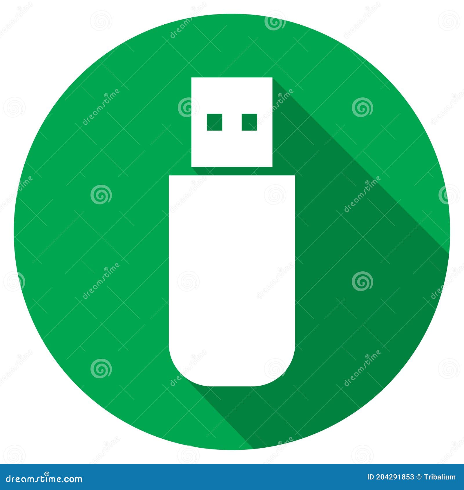 Usb Flash Memory Flat Icon Vector Illustration Stock Vector ...