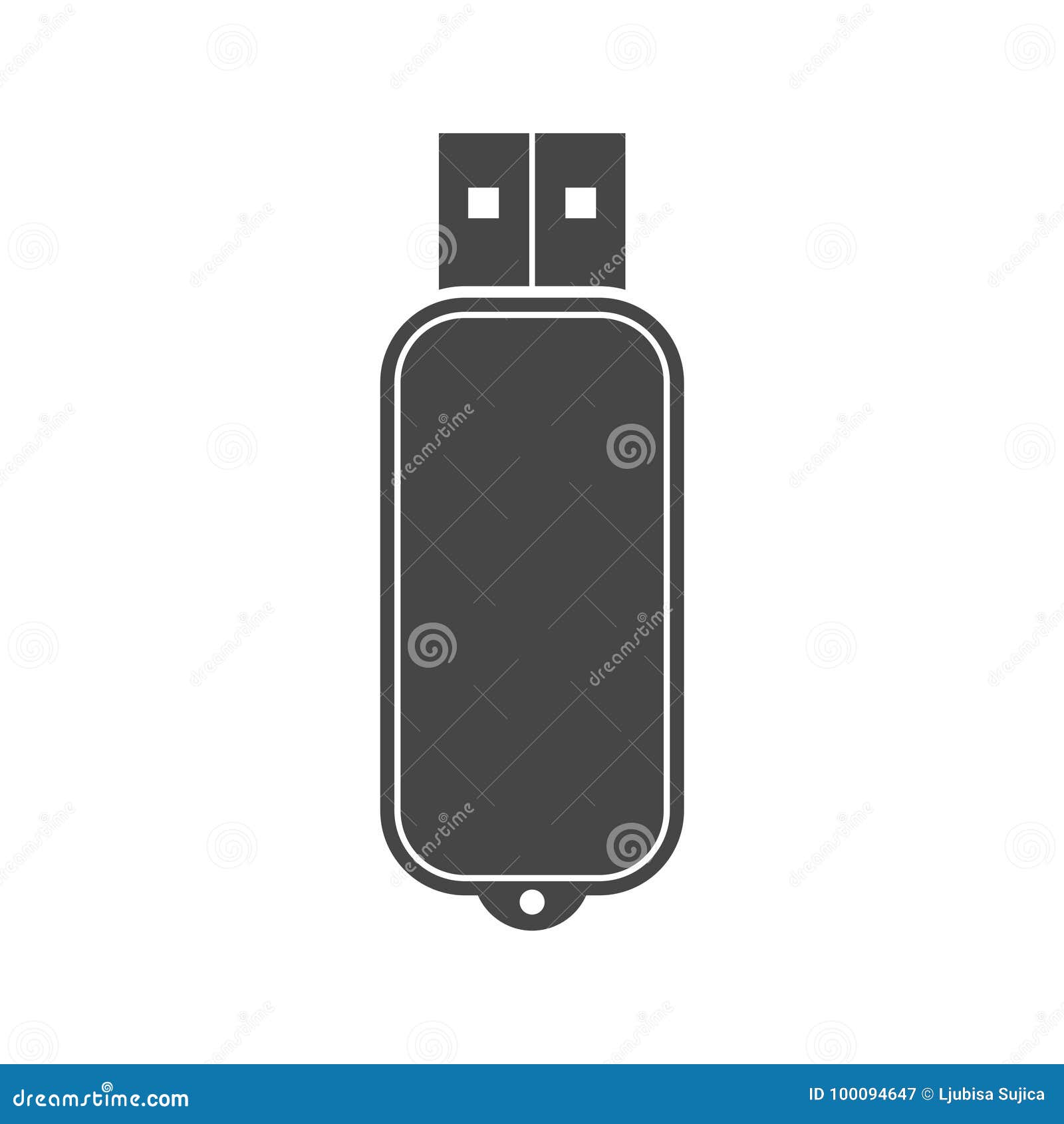 Usb flash memory icon stock vector. Illustration of connection - 100094647