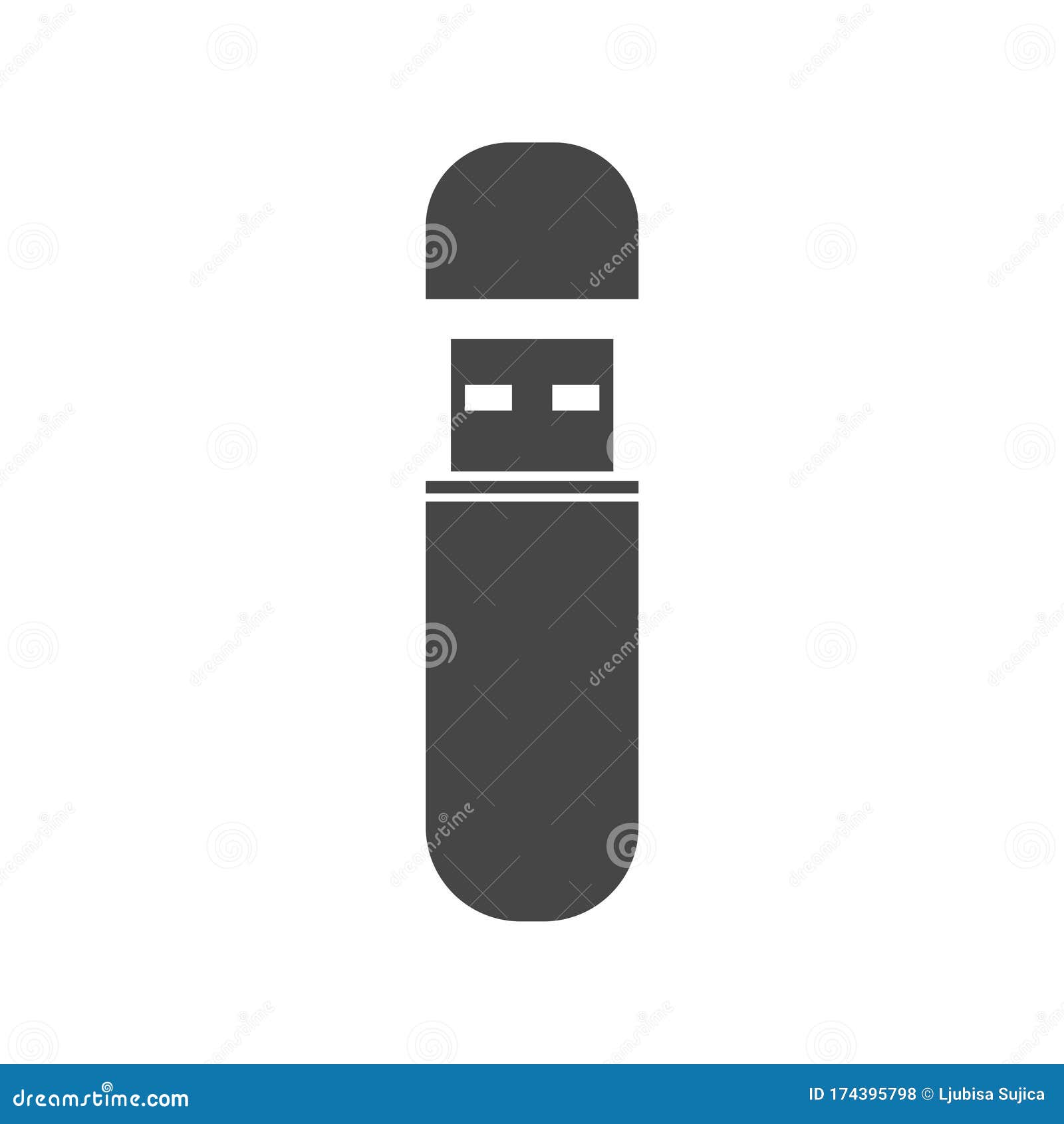 Usb flash memory icon stock vector. Illustration of connect - 174395798