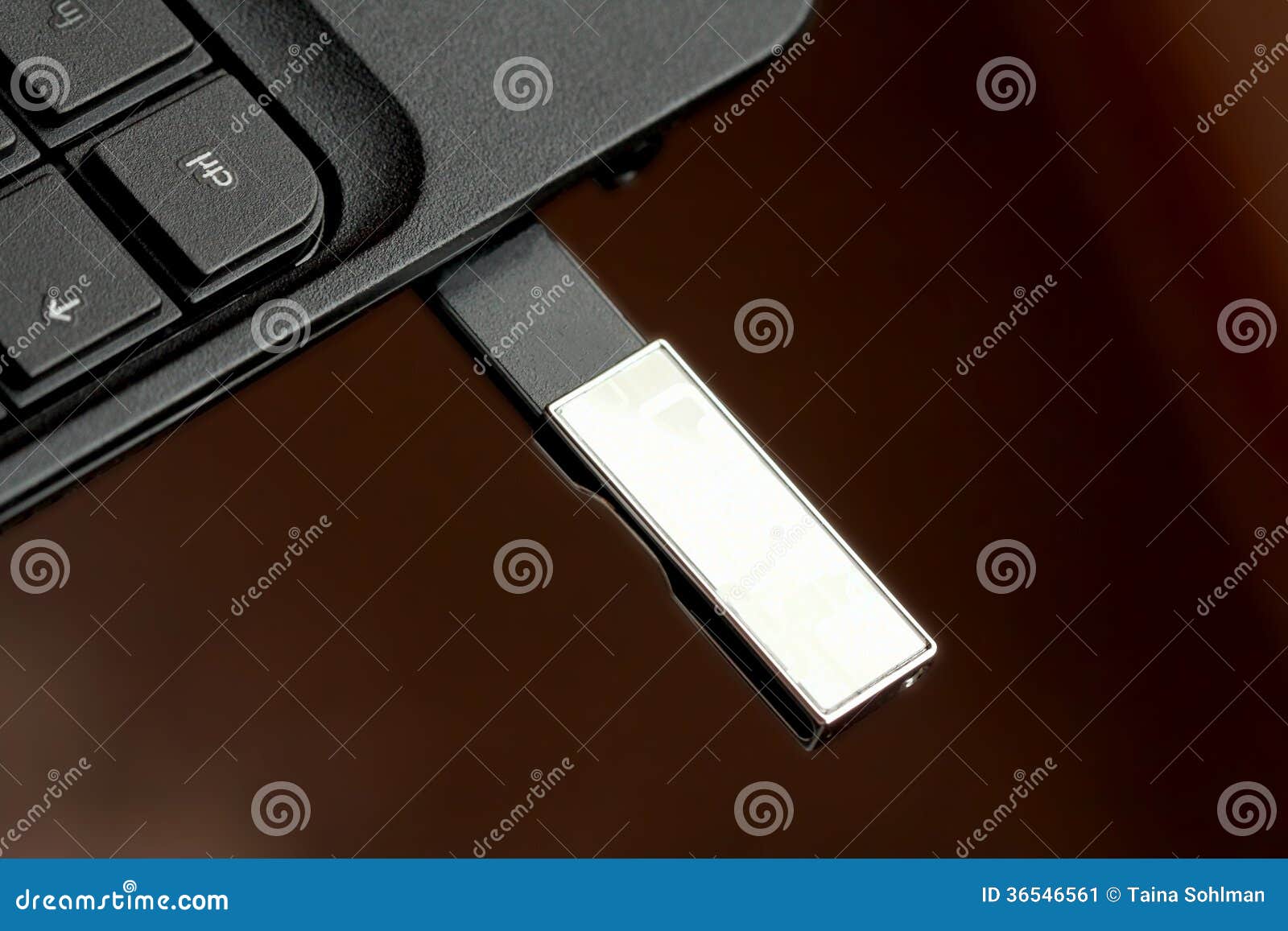 USB Flash Memory Stick Plugged on PC Stock Image - Image of industry ...