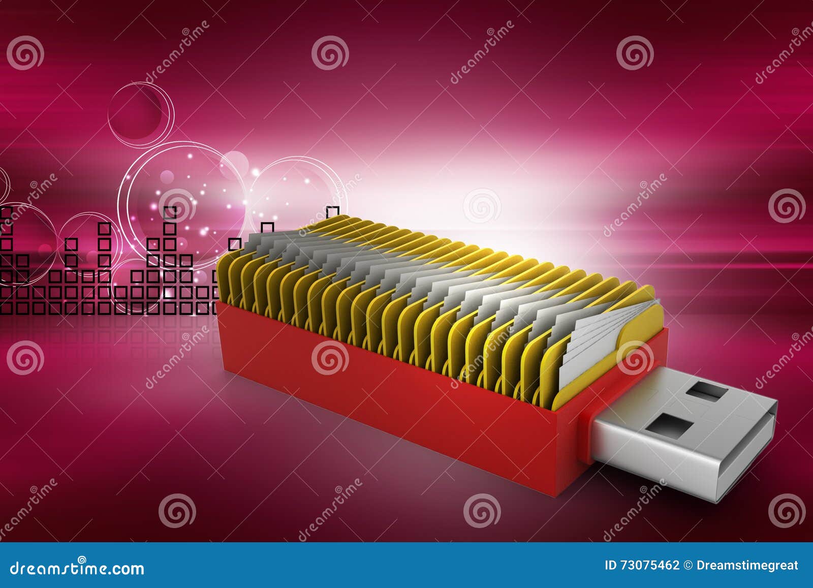 Usb folder concept stock illustration. Illustration of technology ...