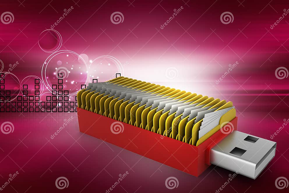 Usb folder concept stock illustration. Illustration of technology ...