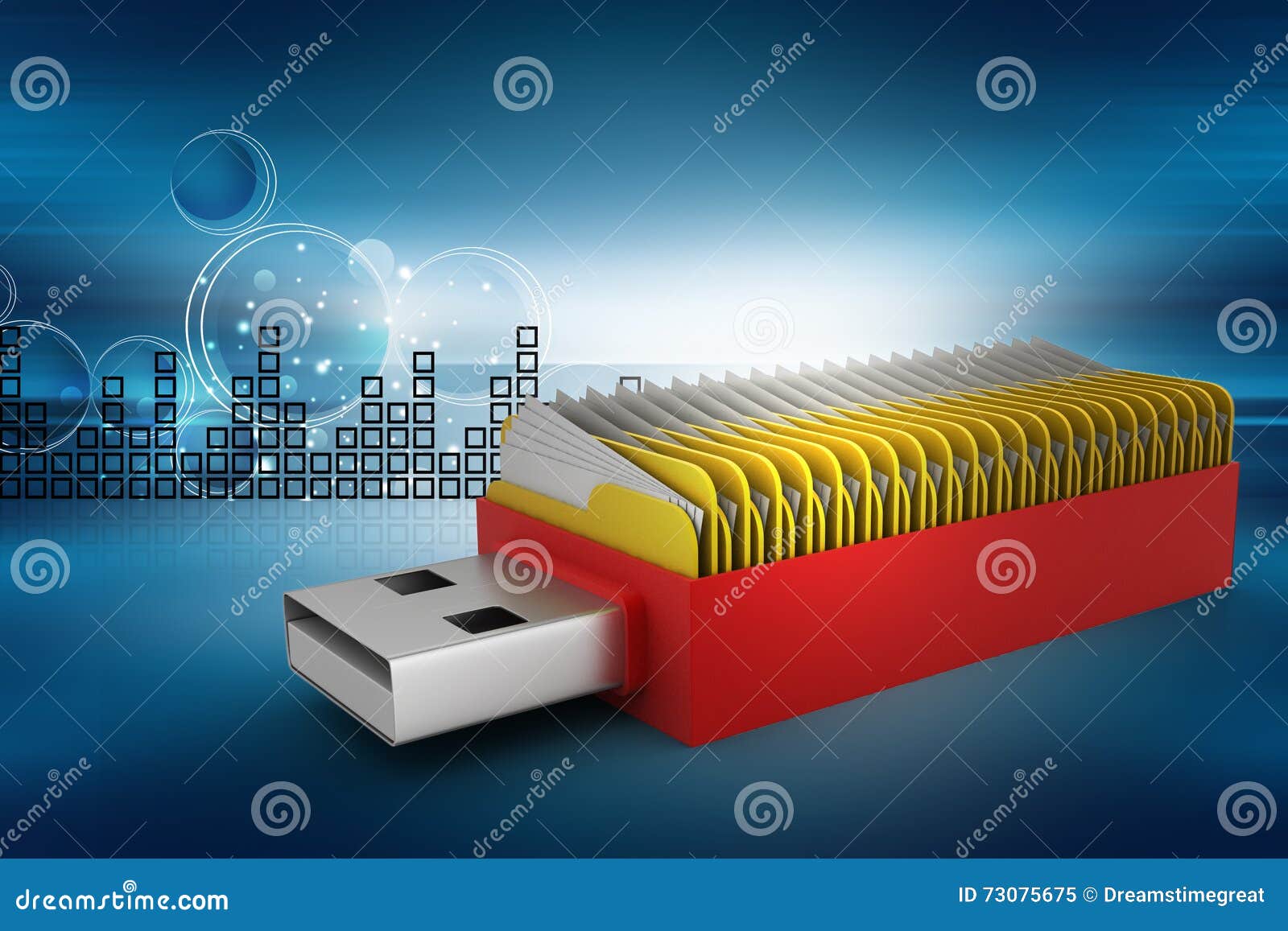 Usb folder concept stock illustration. Illustration of technology ...