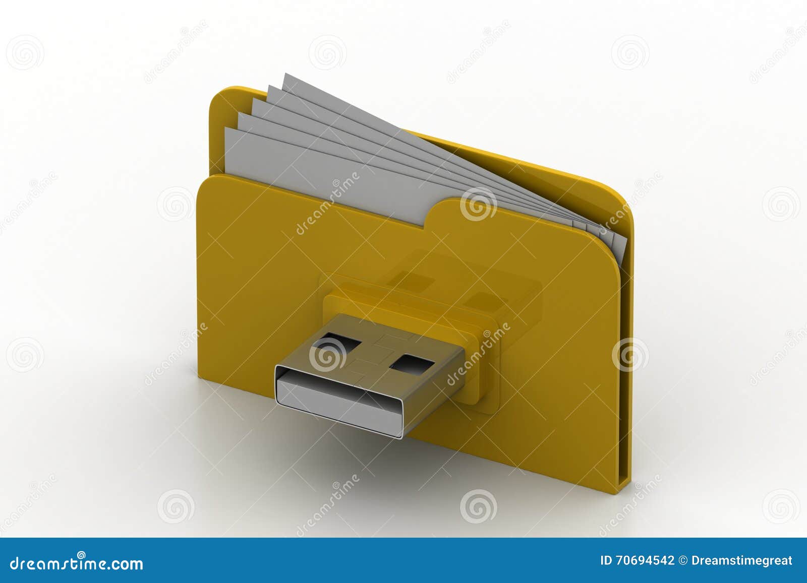 Usb folder concept stock illustration. Illustration of move - 70694542