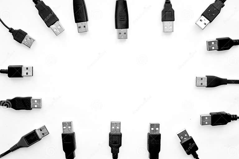 USB Frames in the Form of a Frame. Free Space for Text Stock Photo ...