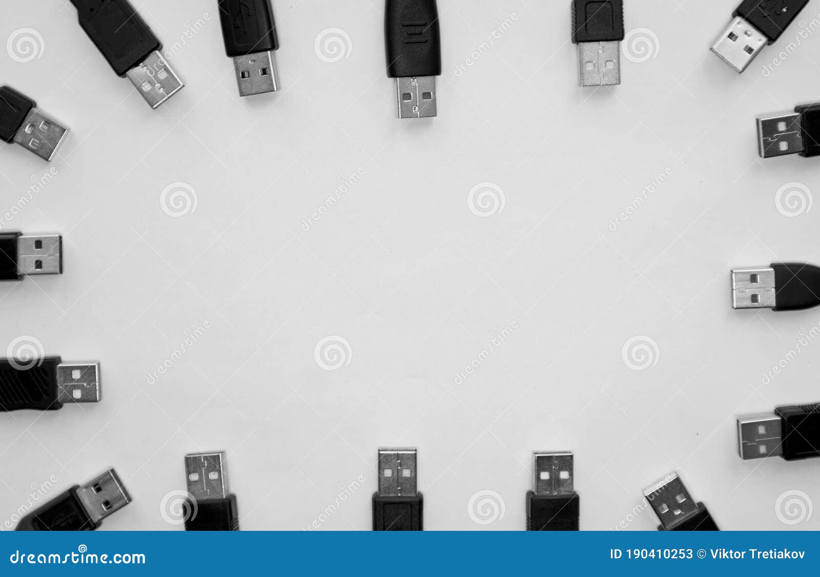 USB Frames in the Form of a Frame. Free Space for Text Stock Image ...