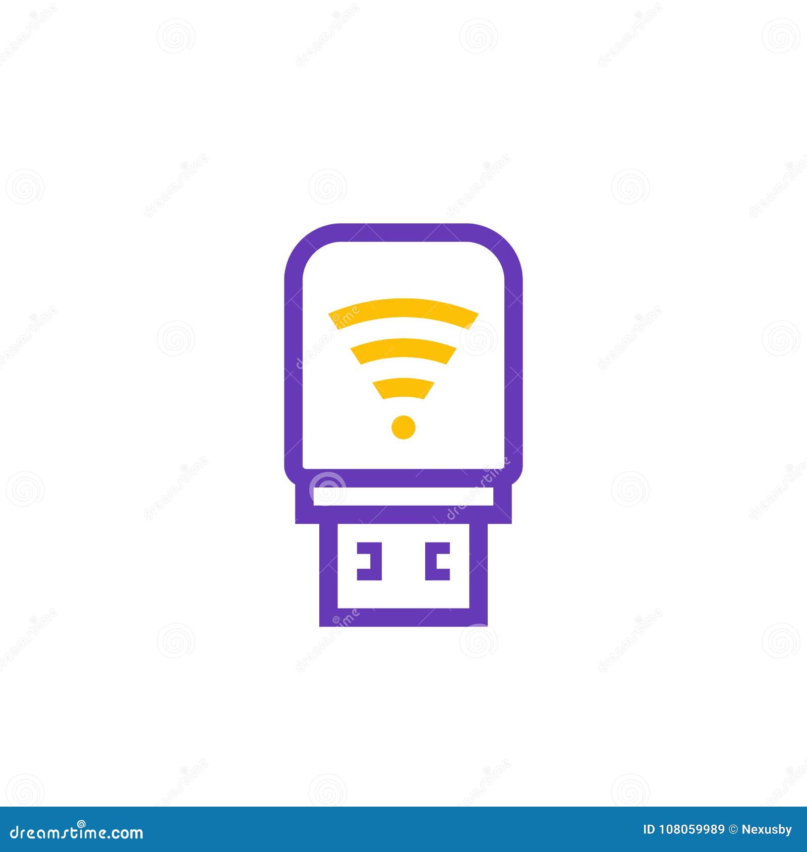 Usb 4g, lte modem icon stock vector. Illustration of line - 108059989