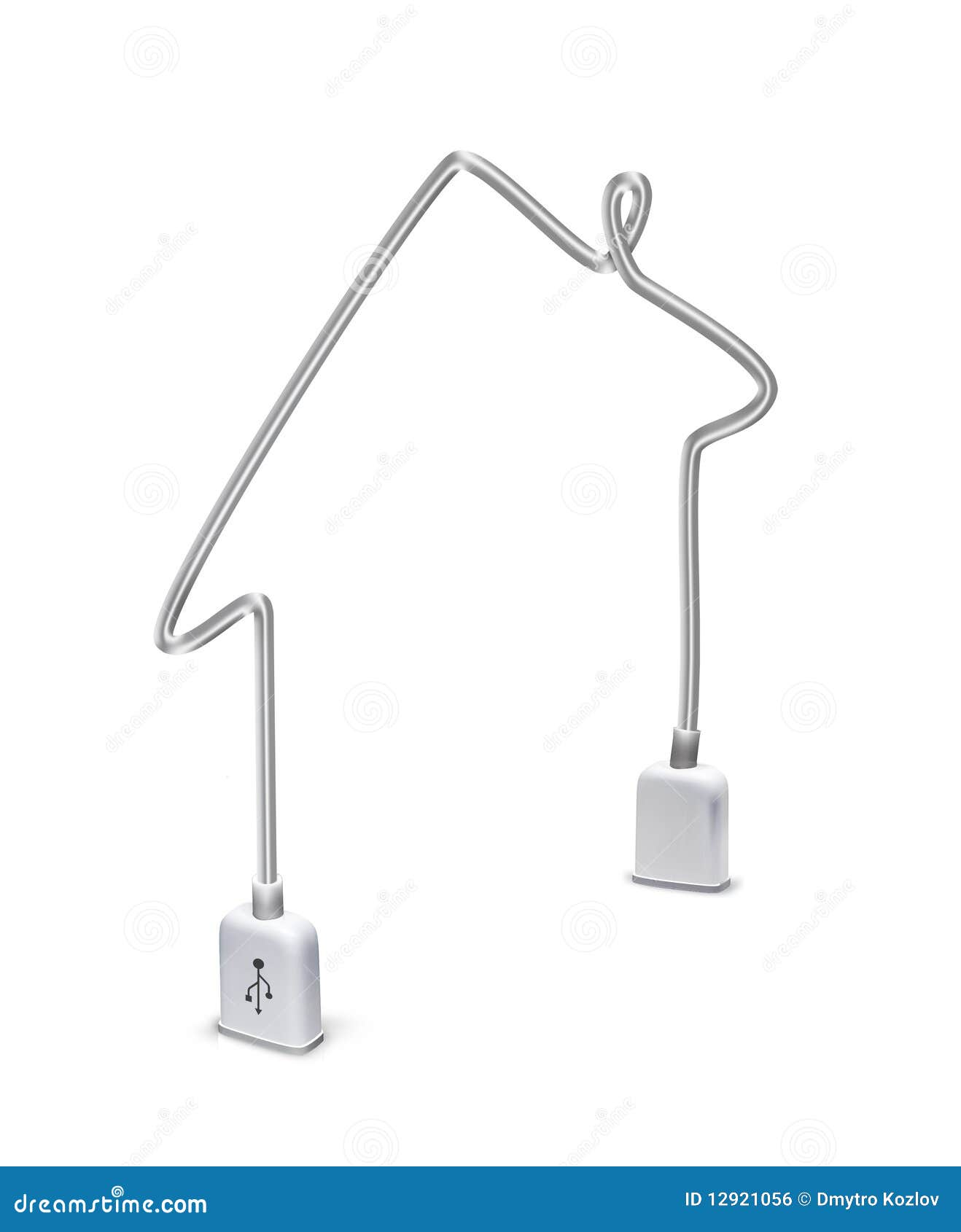 Usb house stock illustration. Illustration of isolated - 12921056