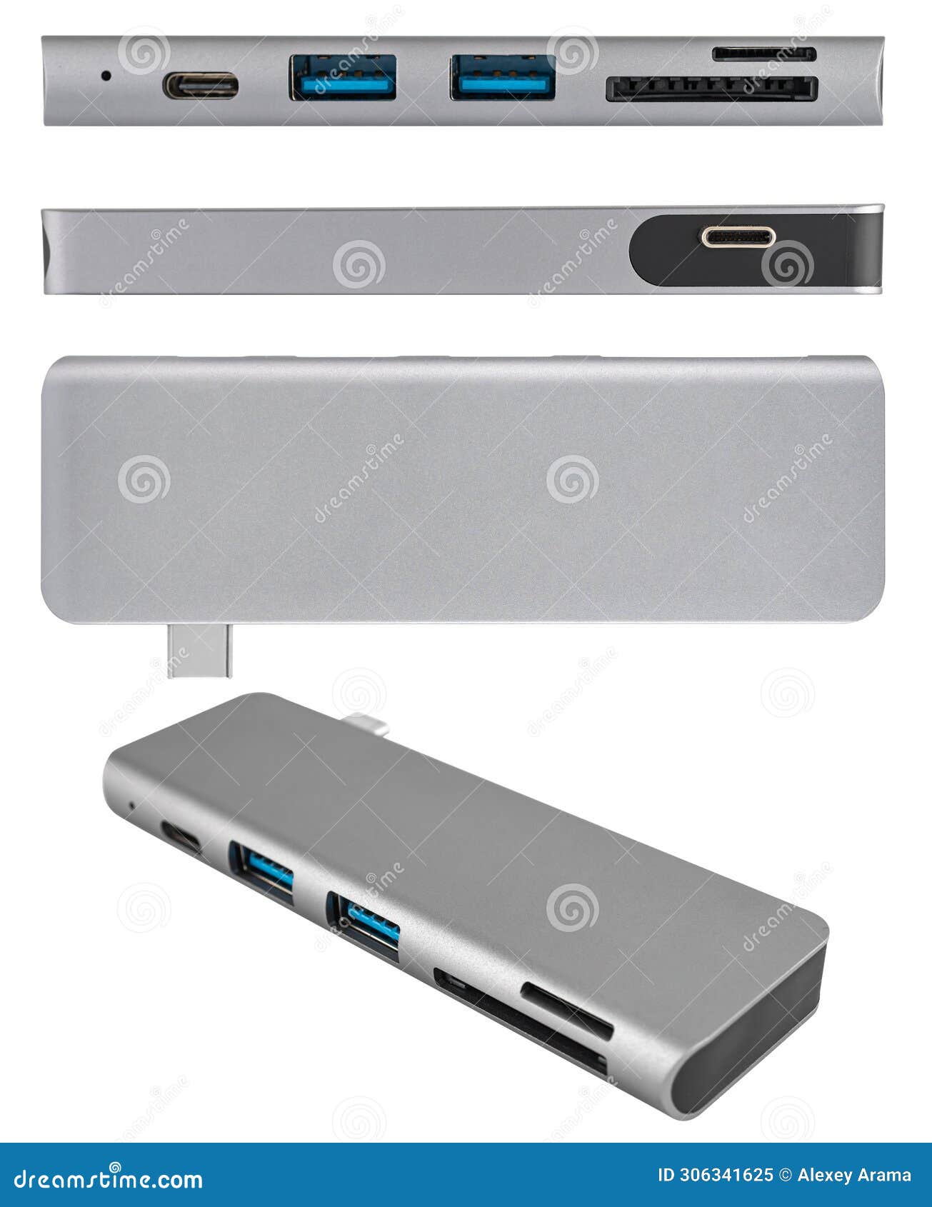 Usb-hub Adapter Cable for Computer Stock Image - Image of universal ...