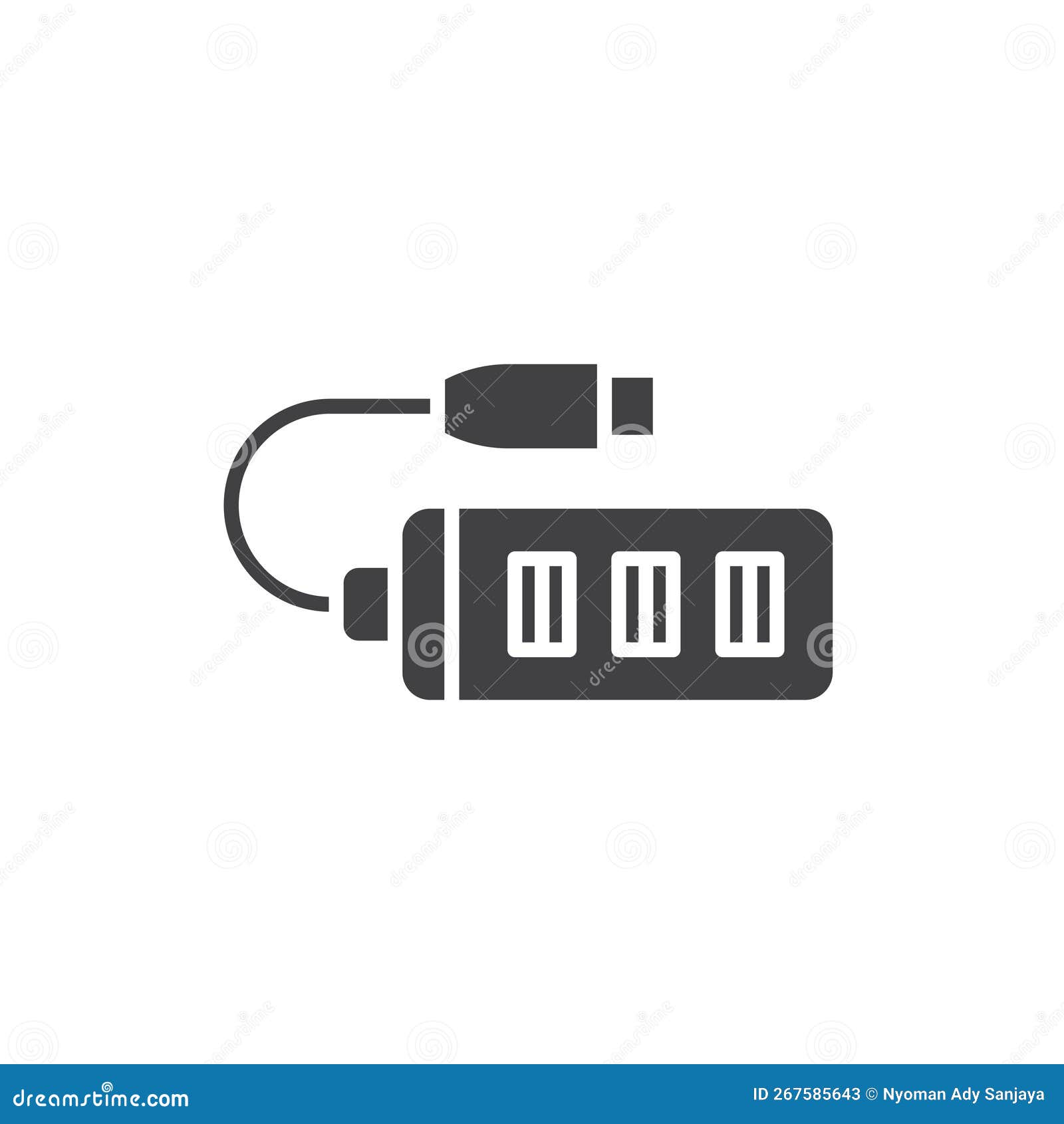 USB HUB Glyph Icon. Linear Style Sign for Mobile Concept and Web Design ...