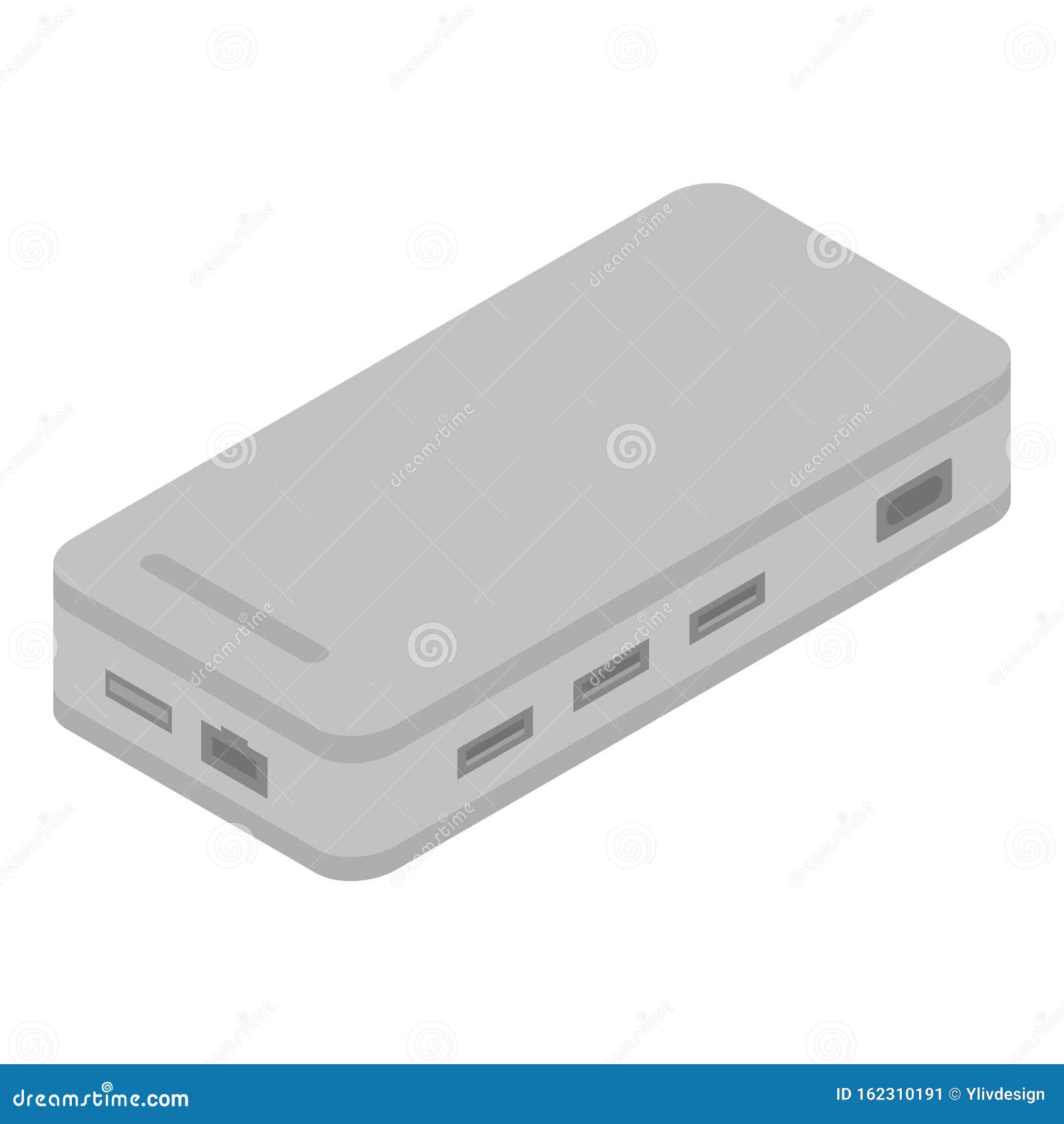 Usb Hub Icon, Isometric Style Stock Vector - Illustration of central ...