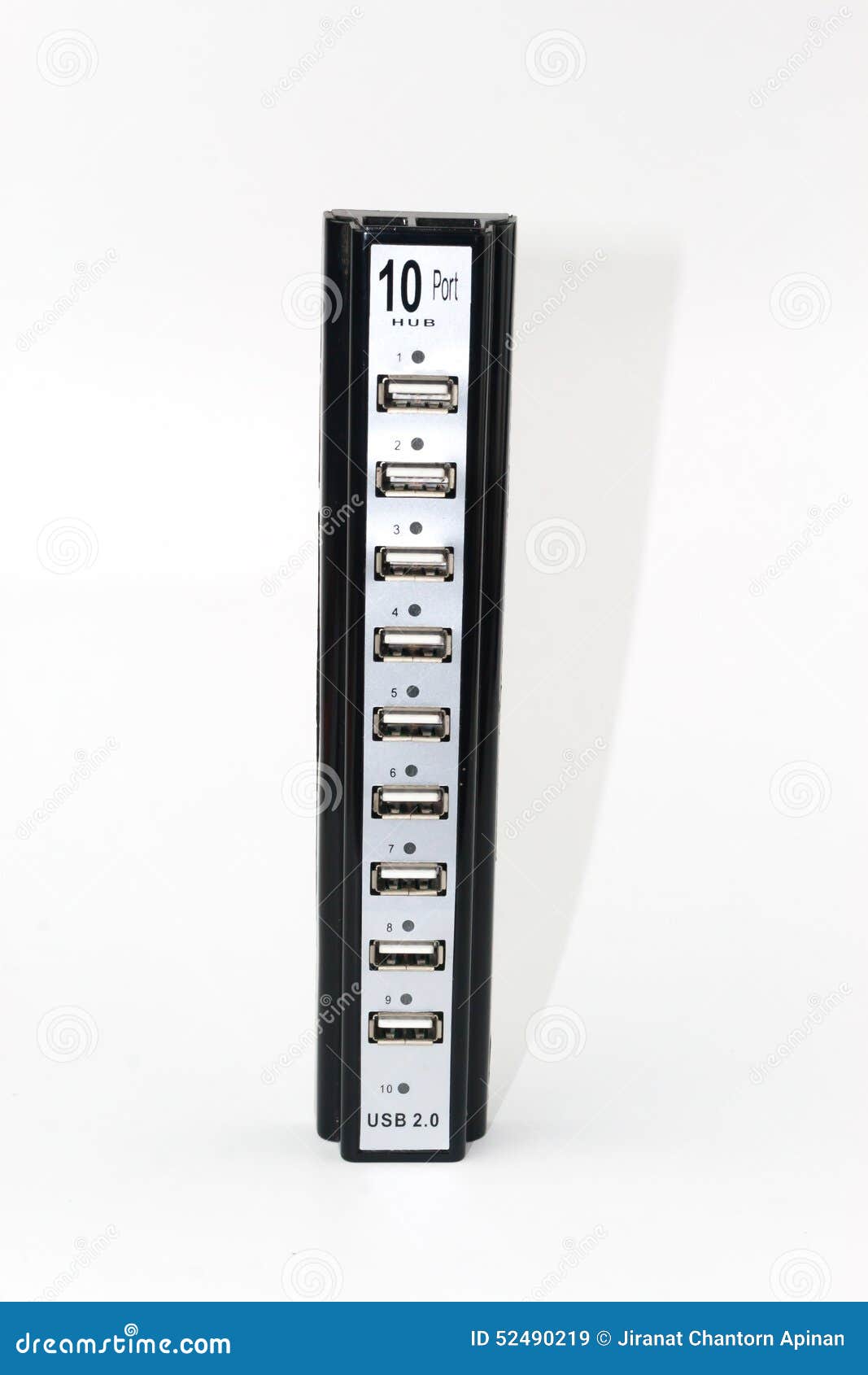 USB HUB 10 PORTS ISOLATED stock image. Image of ports - 52490219