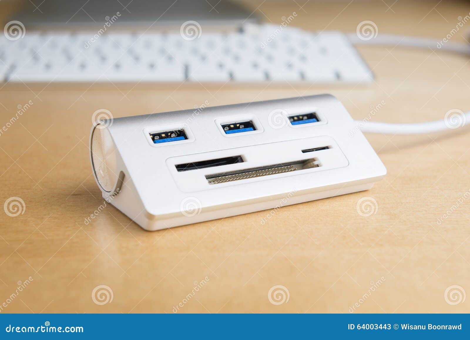 Usb 3.0 Hub, Universal Memory Card Extender Stock Image - Image of ...