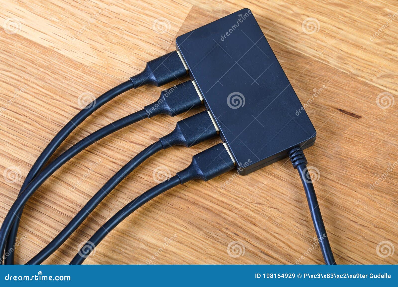 Usb hubs and cables stock image. Image of object, external - 198164929