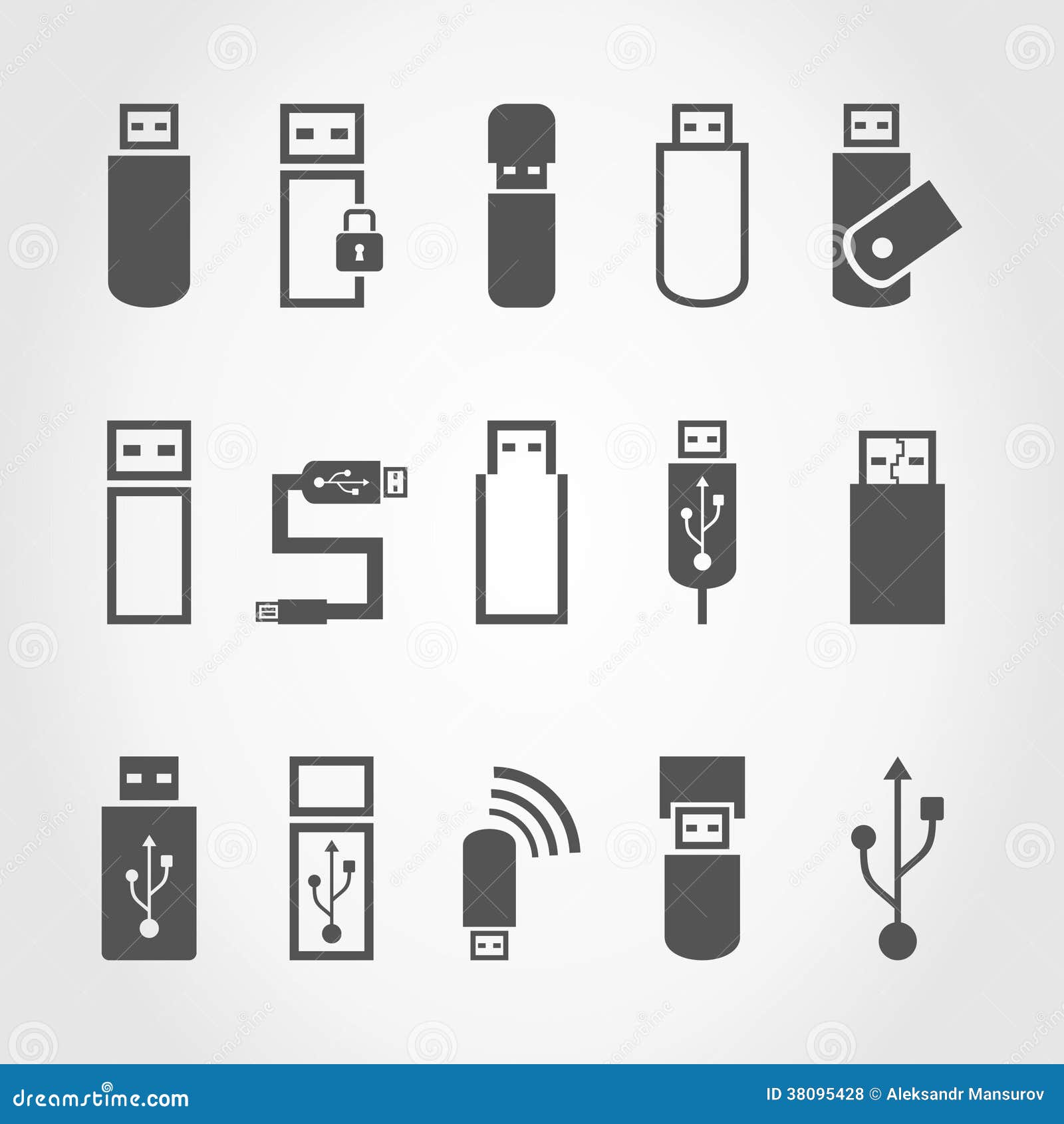 Usb an icon stock vector. Illustration of concepts, science - 38095428
