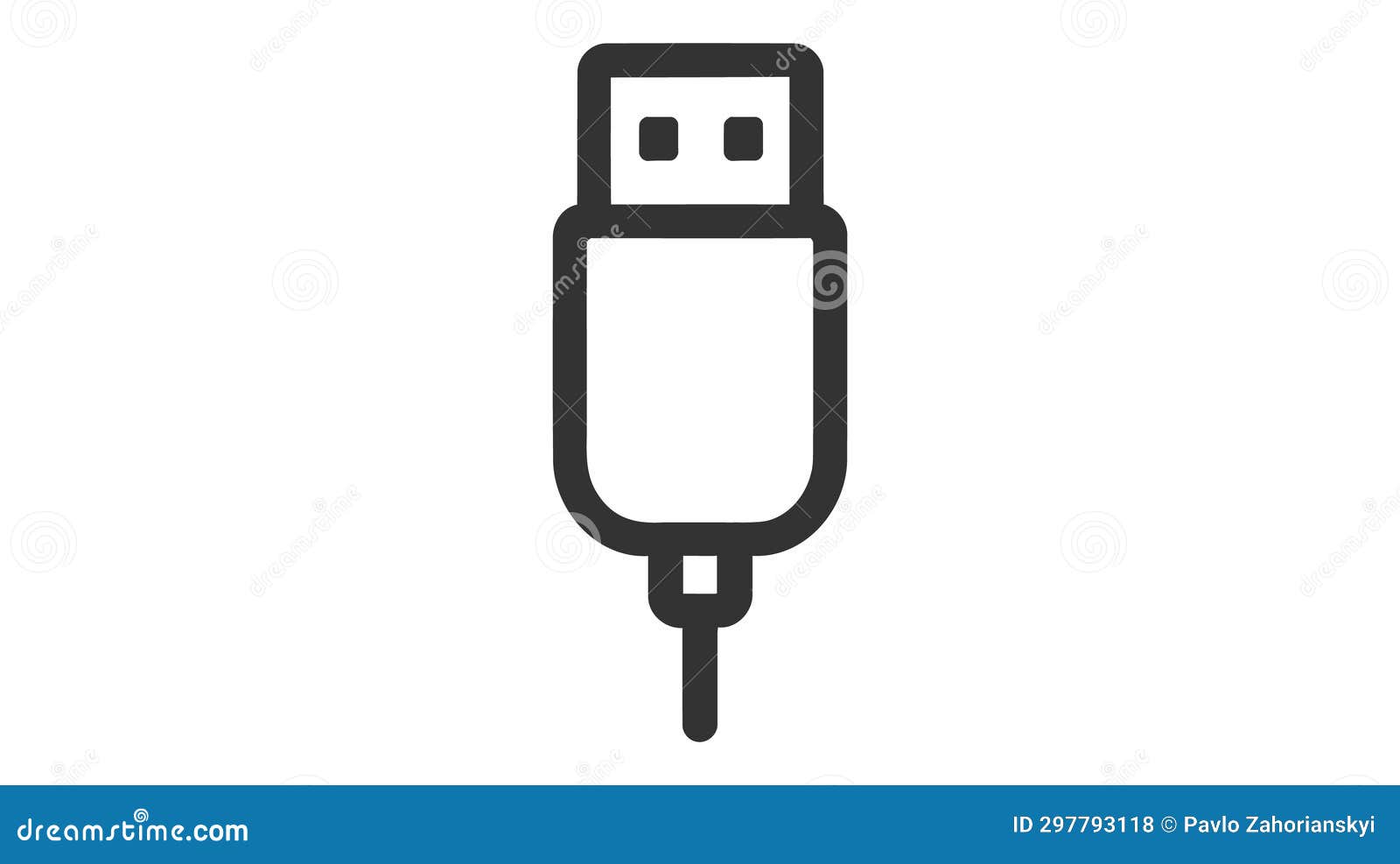 USB Icon, Data Portable, Vector Icon Solated on White Background Stock ...