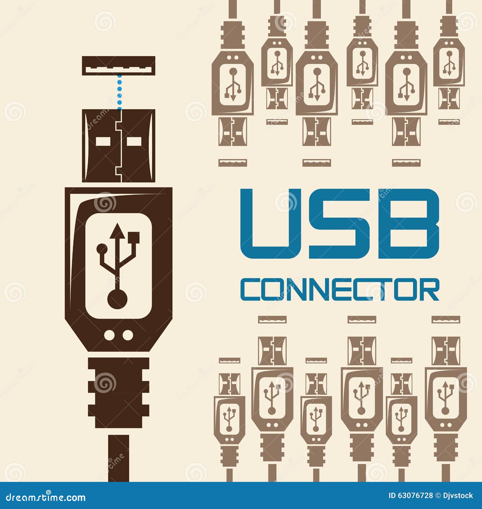 Usb icon design stock vector. Illustration of communication - 63076728