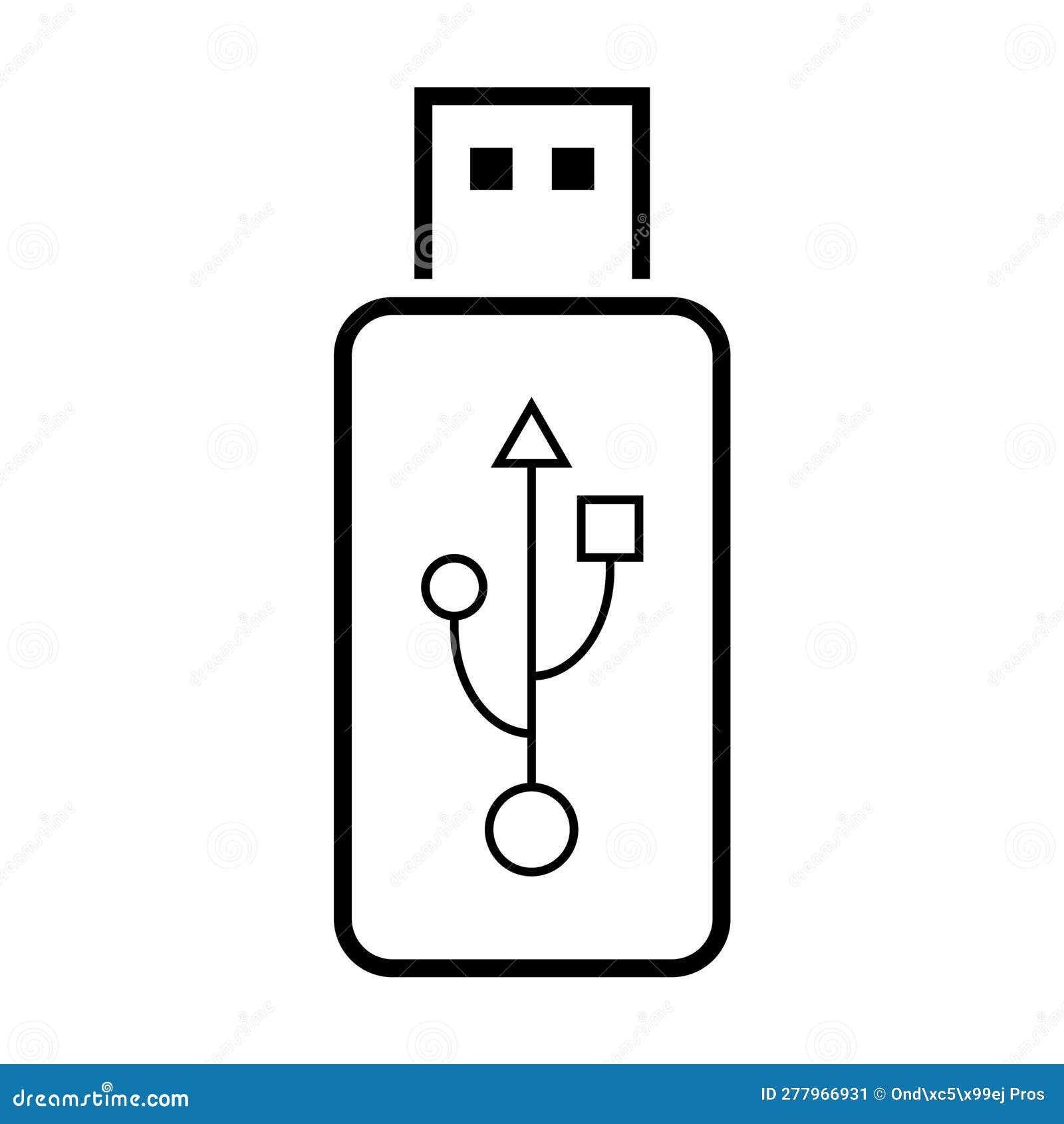 USB Icon Technology, Connect Device Sign, Electronic Portable Symbol ...