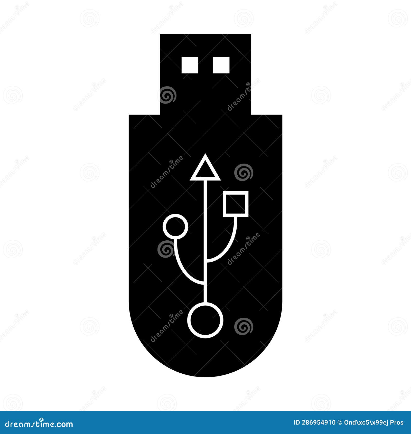 USB Icon Technology, Connect Device Sign, Electronic Portable Symbol ...