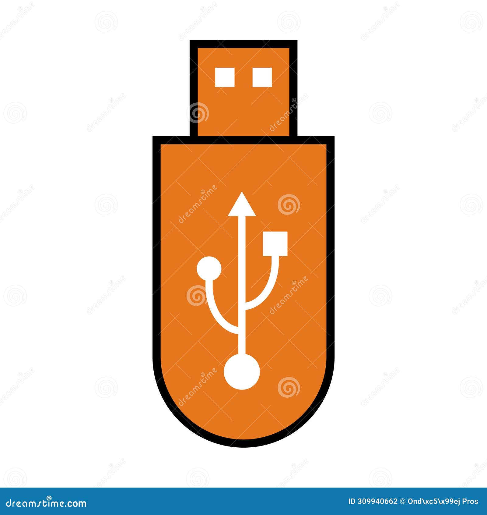 USB Icon Technology, Connect Device Sign, Electronic Portable Symbol ...