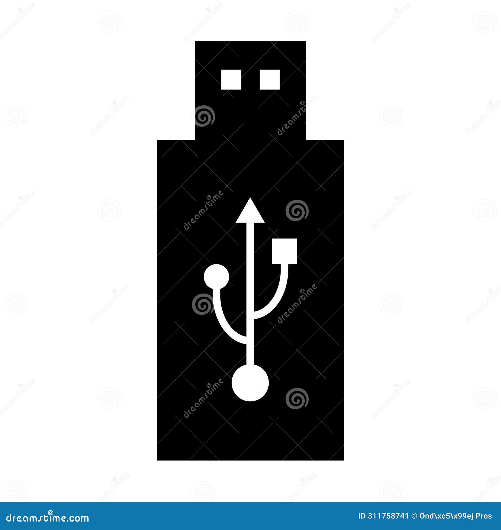 USB Icon Technology, Connect Device Sign, Electronic Portable Symbol ...