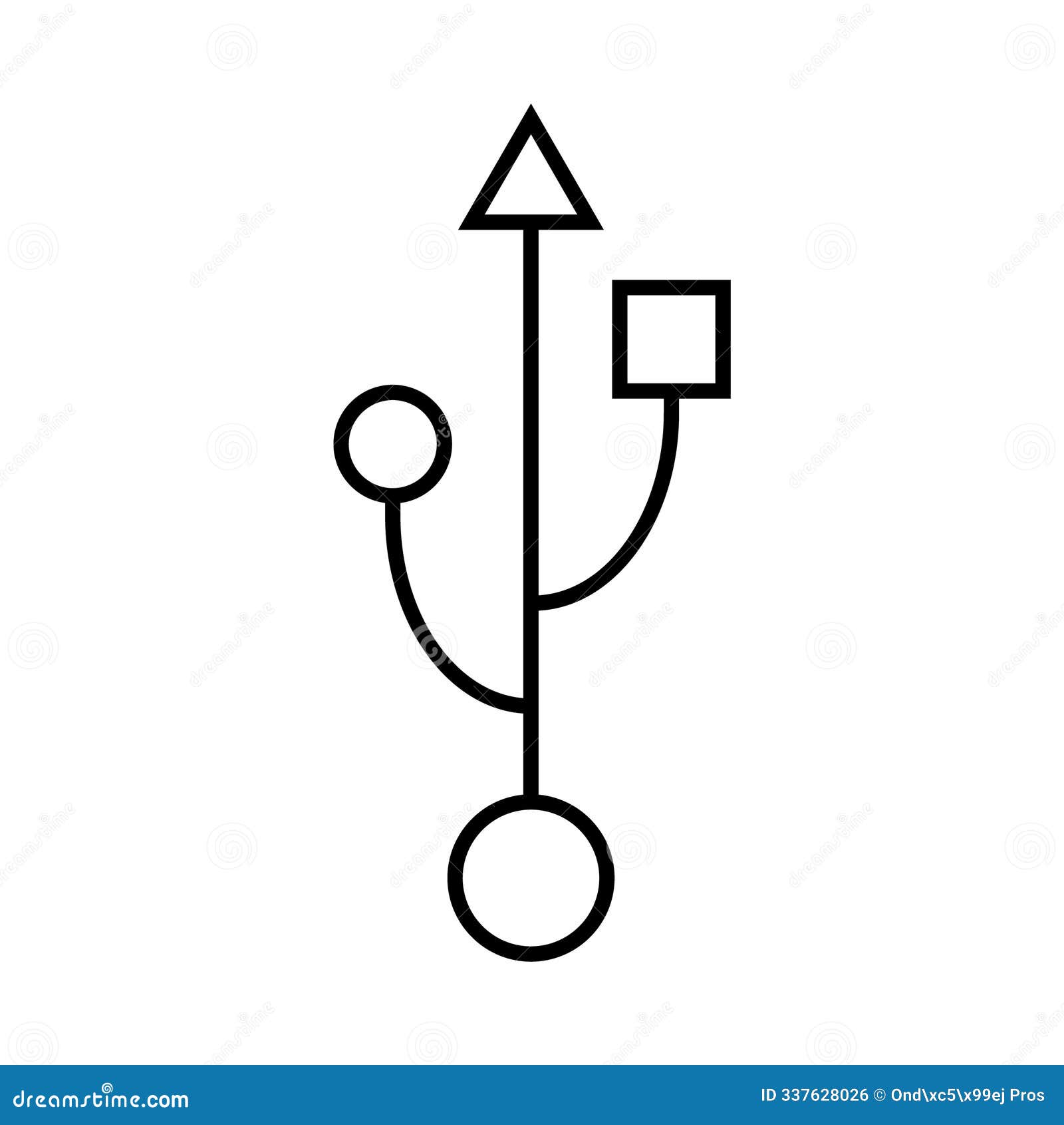 USB Icon Technology, Connect Device Sign, Electronic Portable Symbol ...