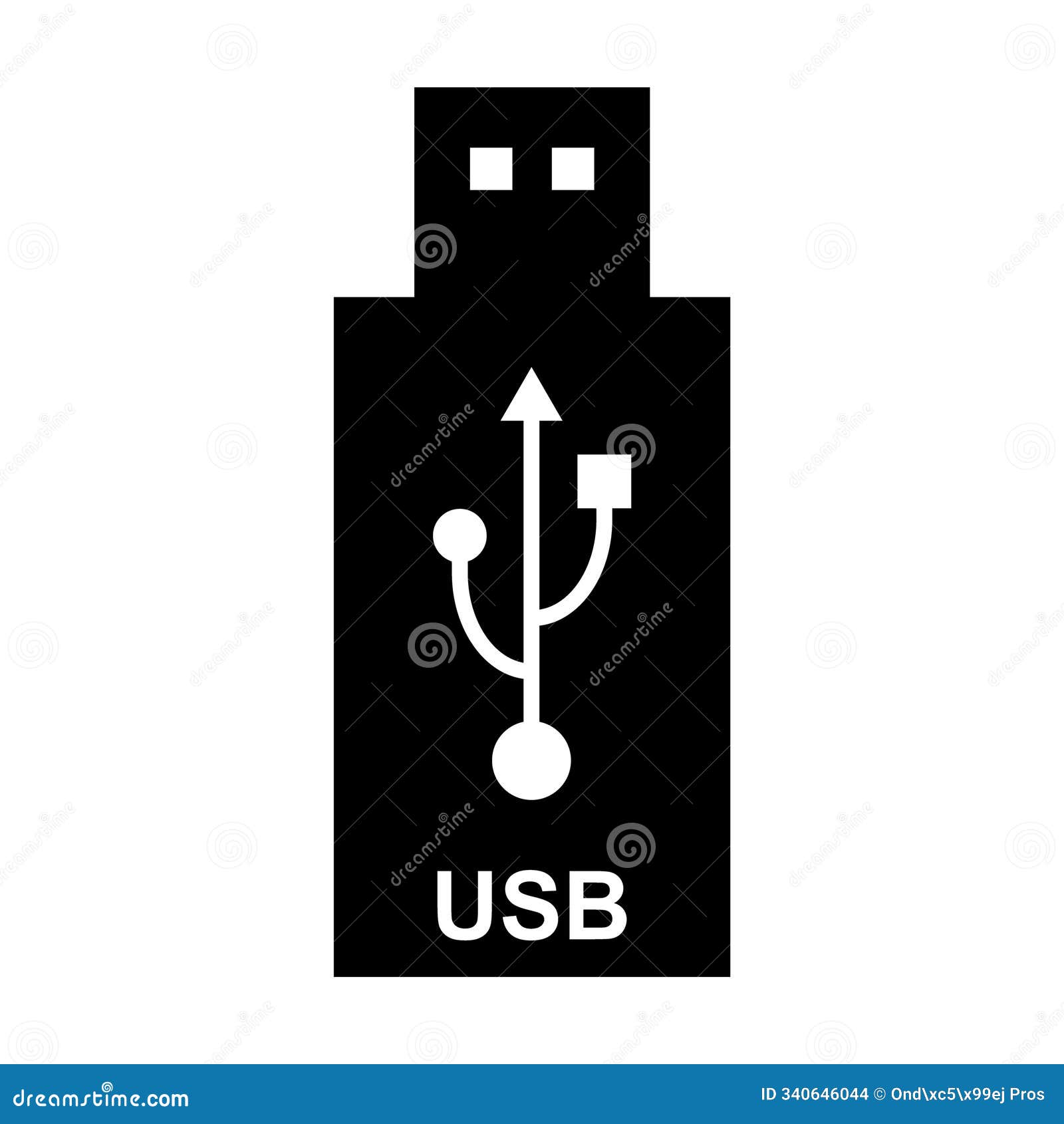 USB Icon Technology, Connect Device Sign, Electronic Portable Symbol ...