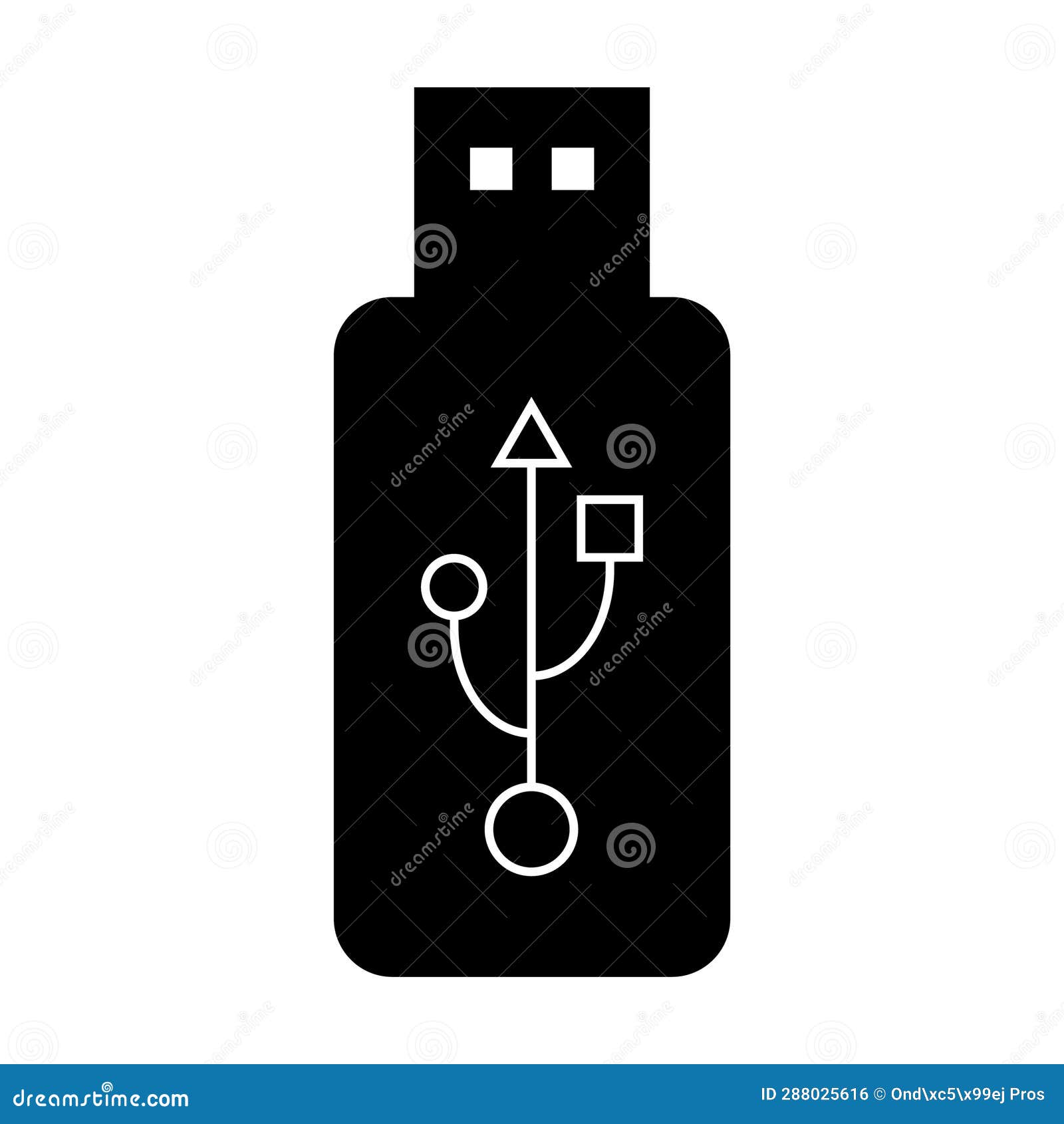 USB Icon Technology, Connect Device Sign, Electronic Portable Symbol ...