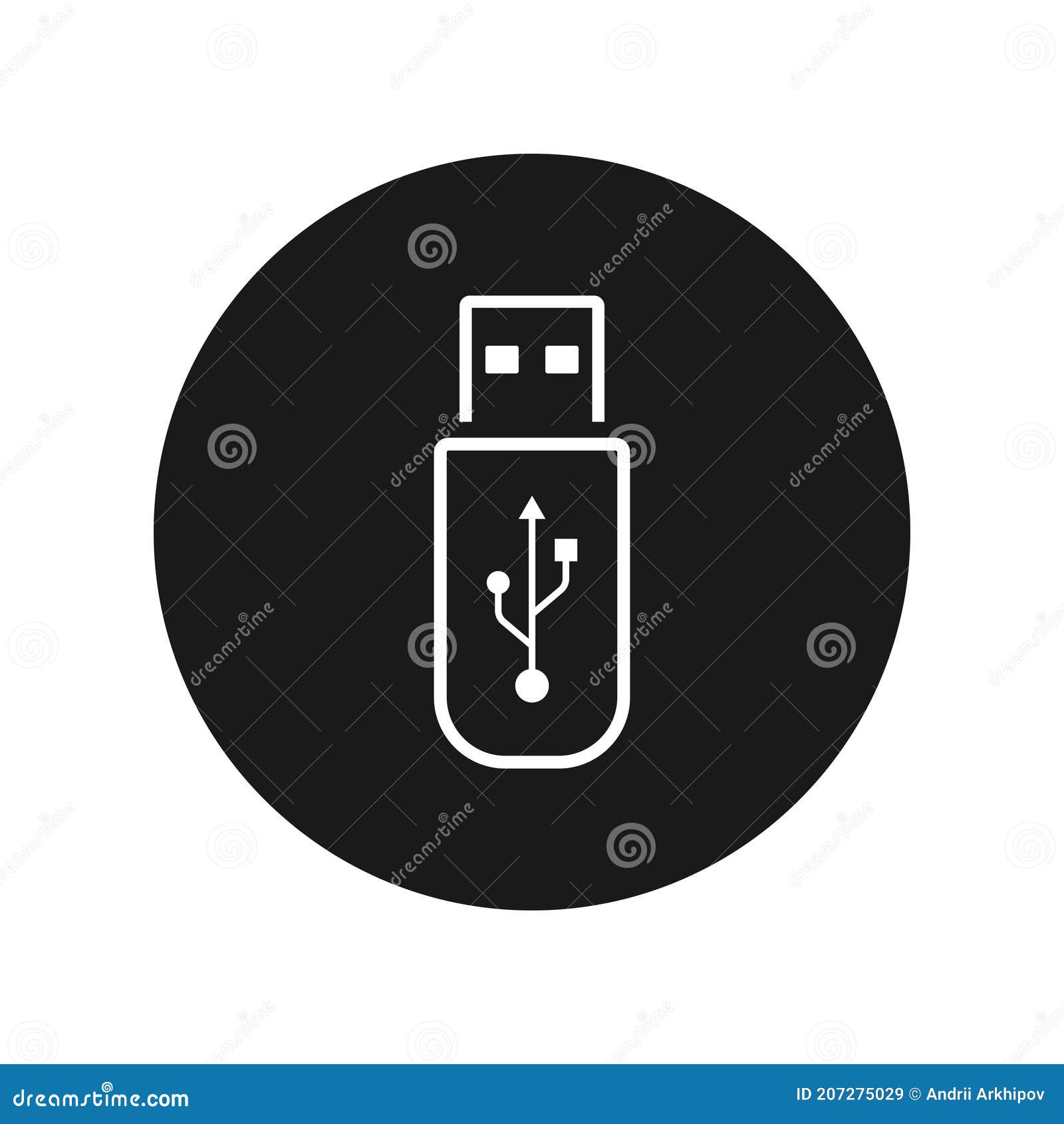 USB Icon Vector. Flash Drive Icon Symbol Isolated on White Background ...