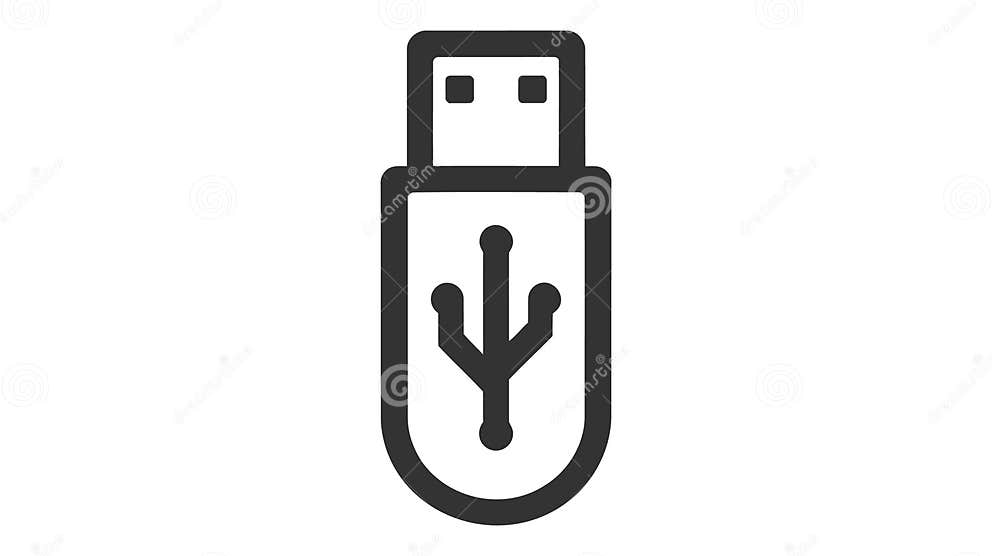USB Icon Vector. Flash Drive Icon Symbol Isolated on White Background ...