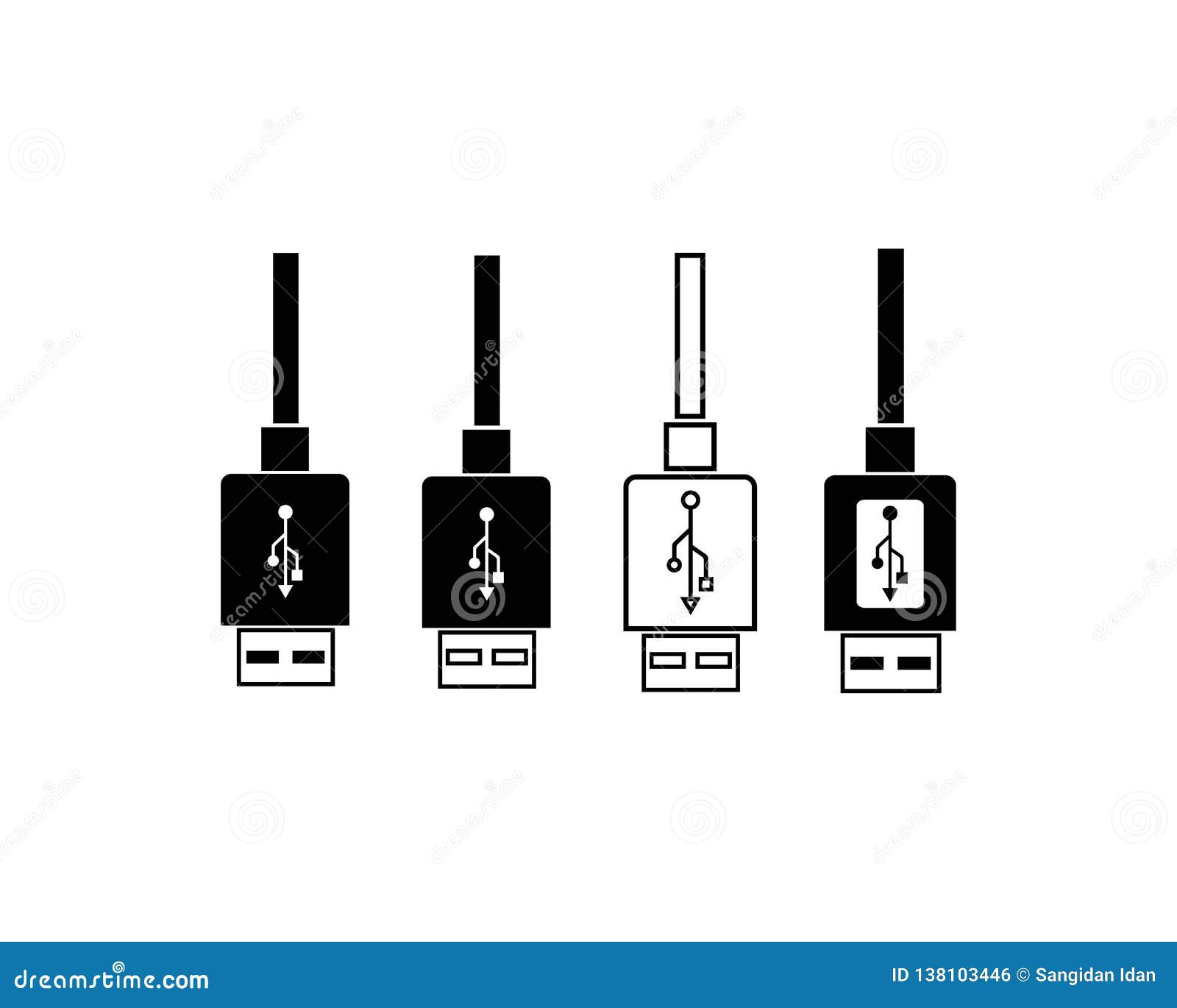 Usb Icon Vector Illustration Stock Vector - Illustration of symbol ...