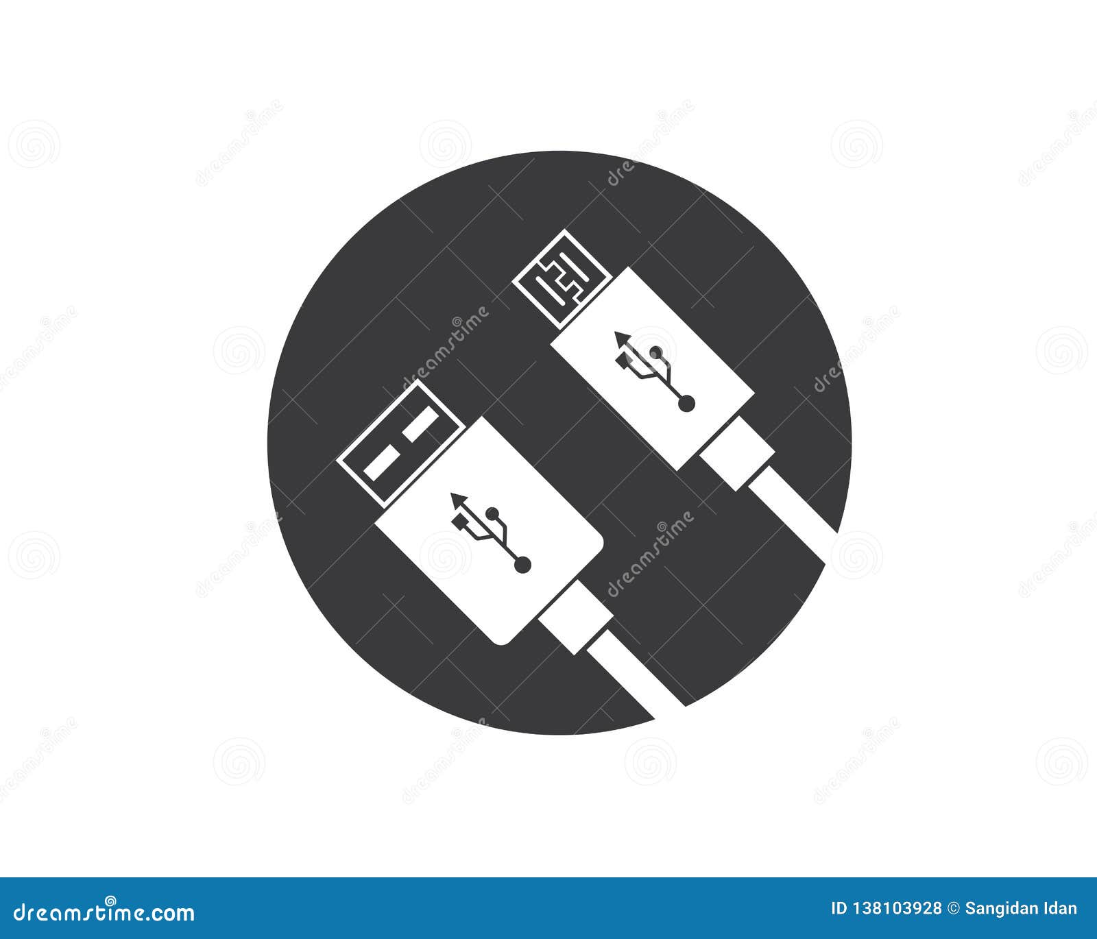Usb Icon Vector Illustration Stock Vector - Illustration of memory ...