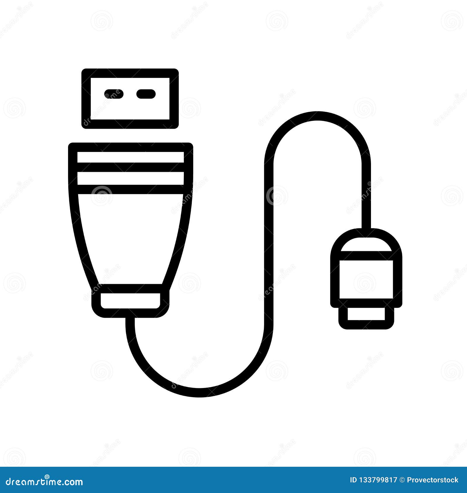 USB Icon Vector Isolated on White Background, USB Sign , Line or Stock ...