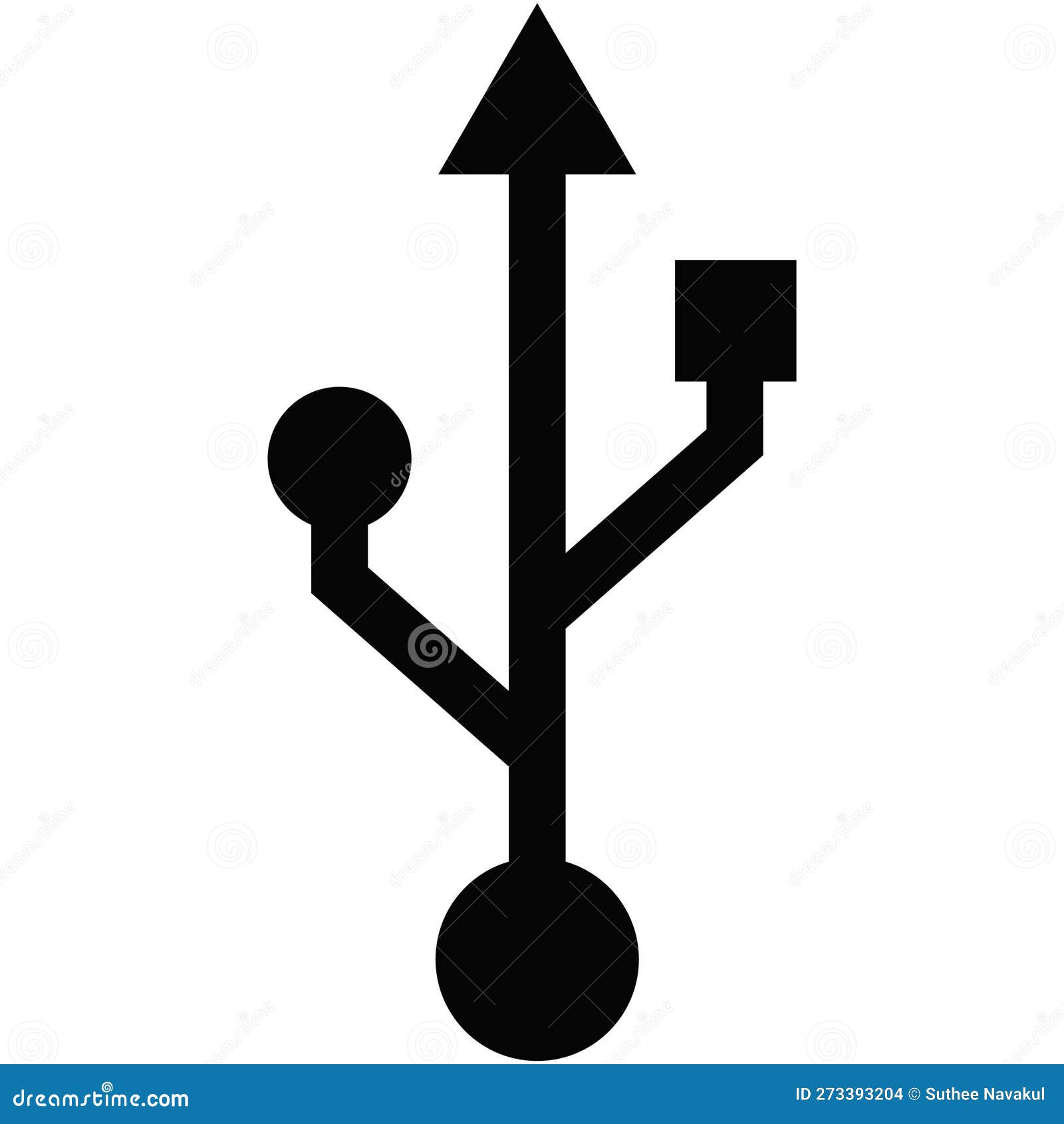 Usb Icon On White Background. Flash Symbol. Cable Port. Technology Sign ...