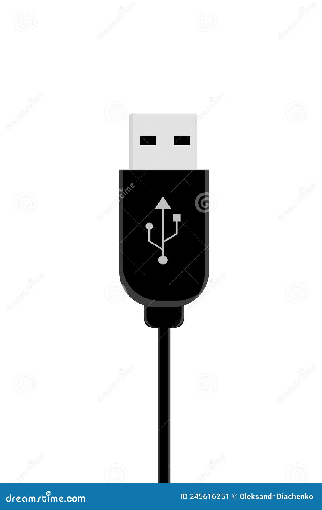 Usb Input Cable for Computer or Laptop Stock Vector - Illustration of ...