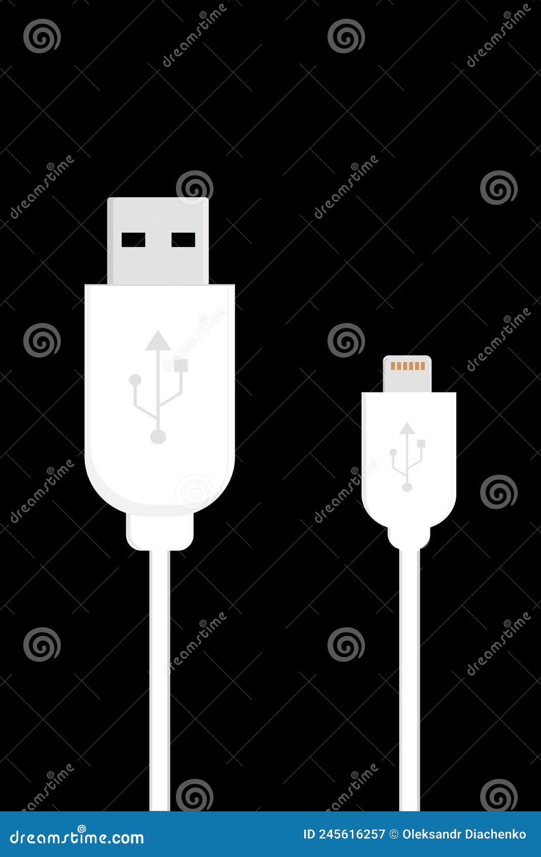 Usb Input Cable for Computer or Laptop Stock Vector - Illustration of ...