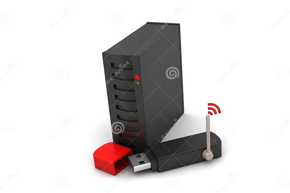Usb with Internet Connection Stock Illustration - Illustration of ...