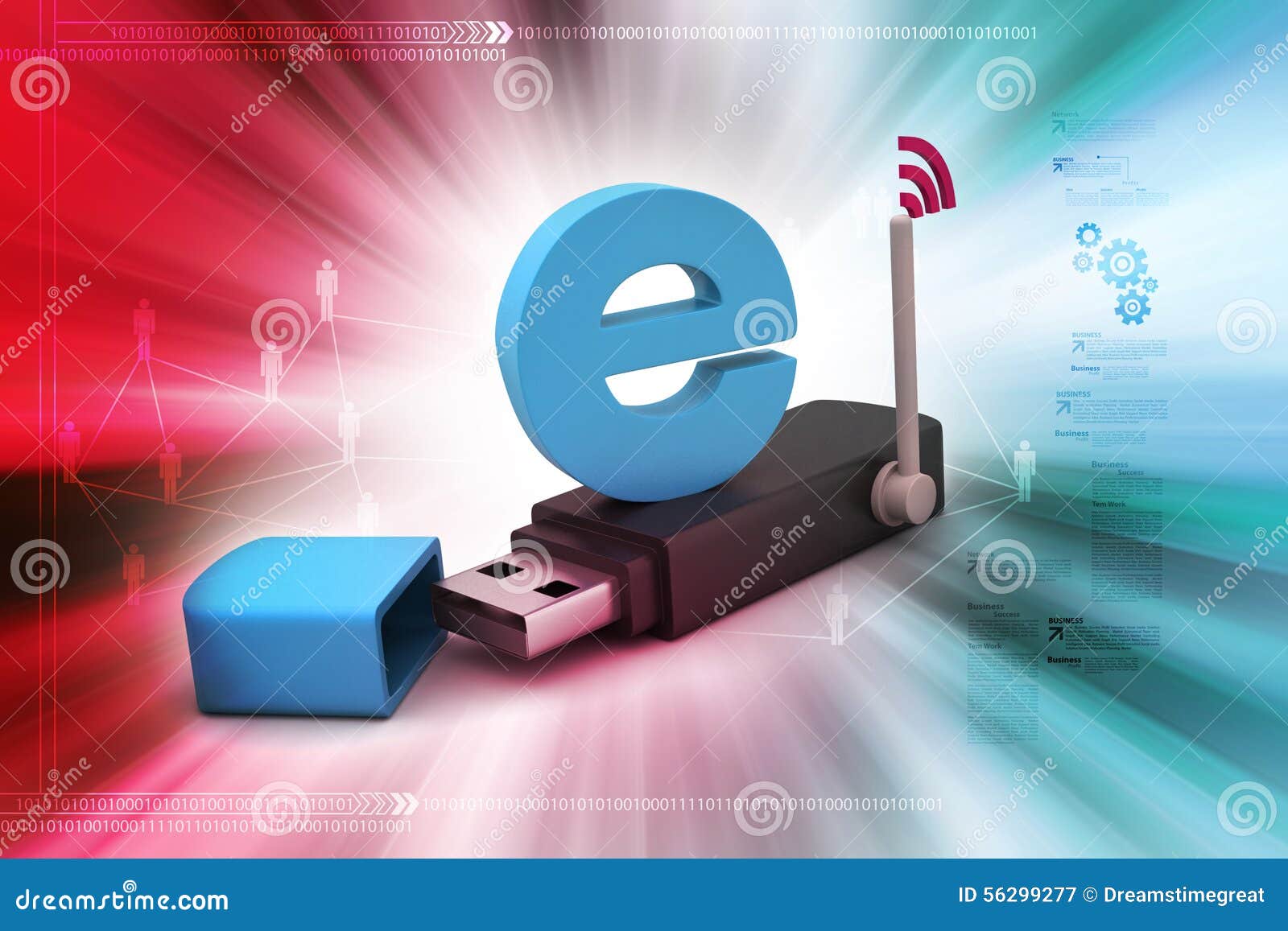 Usb with Internet Connection Stock Illustration - Illustration of ...