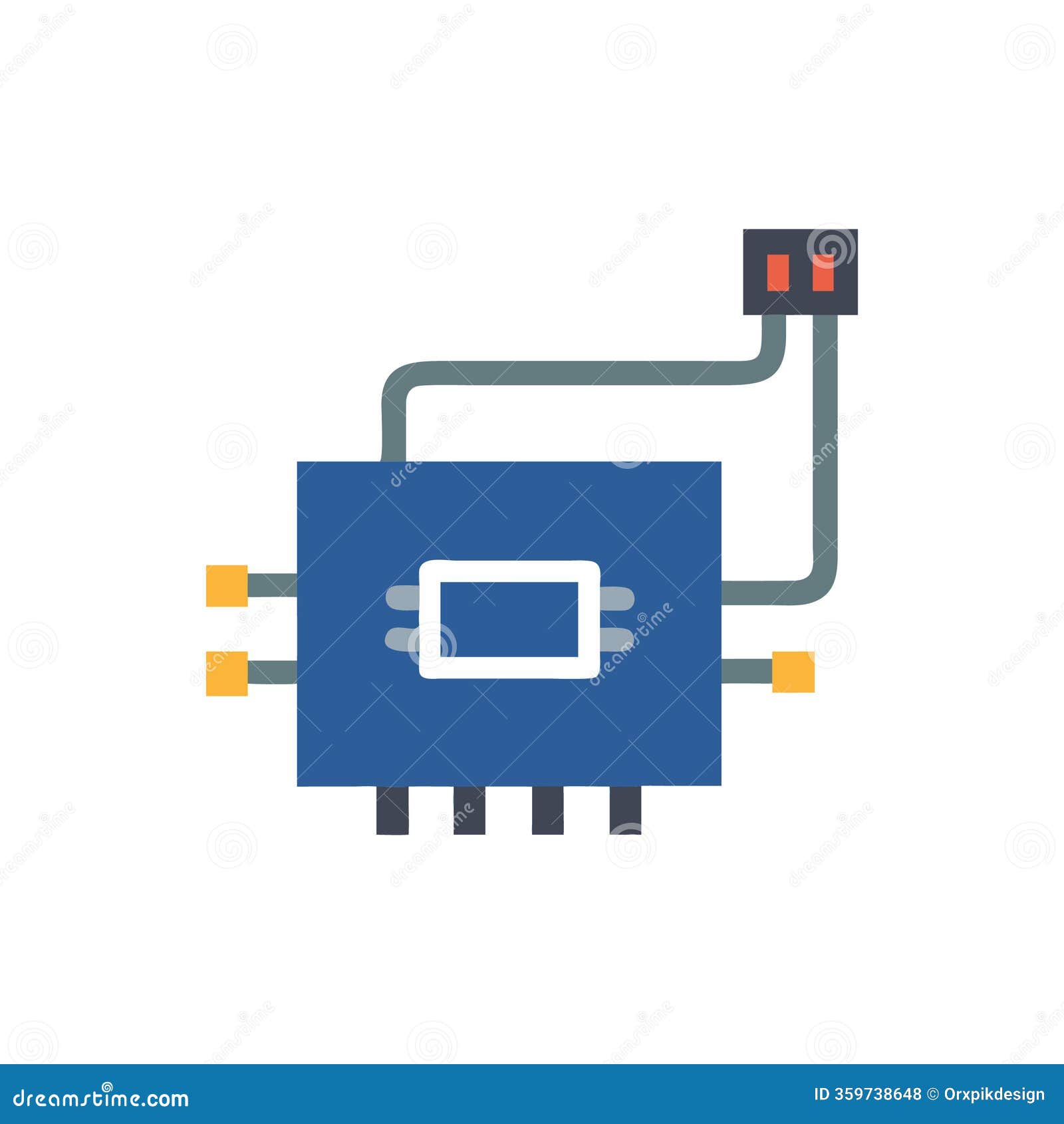 USB Isolation Transformer Icon Design Stock Illustration - Illustration ...