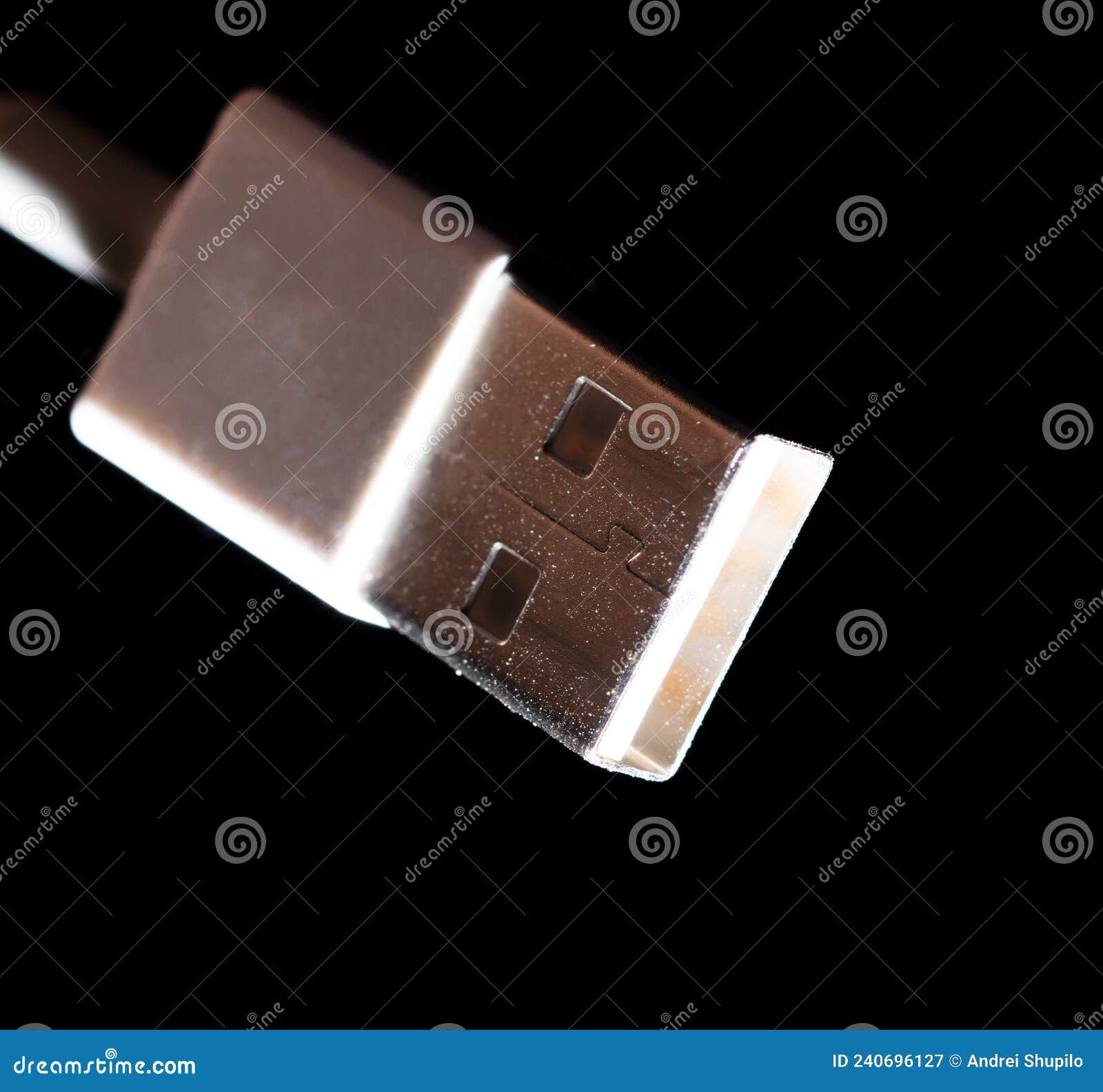 USB Jack on a Black Background. Micro Stock Image - Image of connect ...