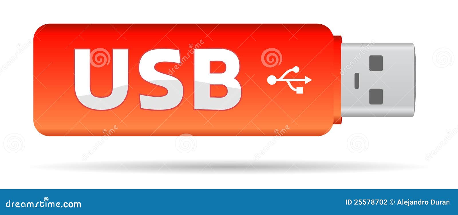 Usb key stock vector. Illustration of folder, drive, equipment - 25578702