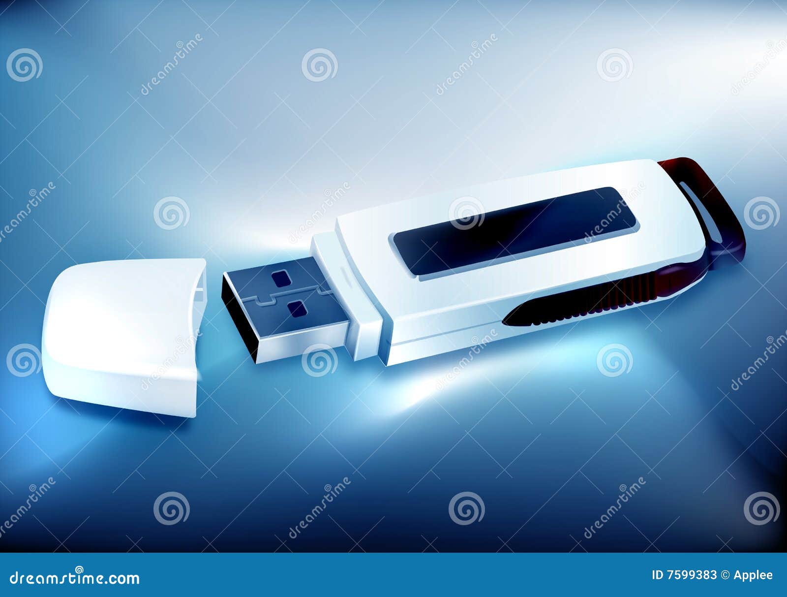 Usb key stock vector. Illustration of drive, information - 7599383